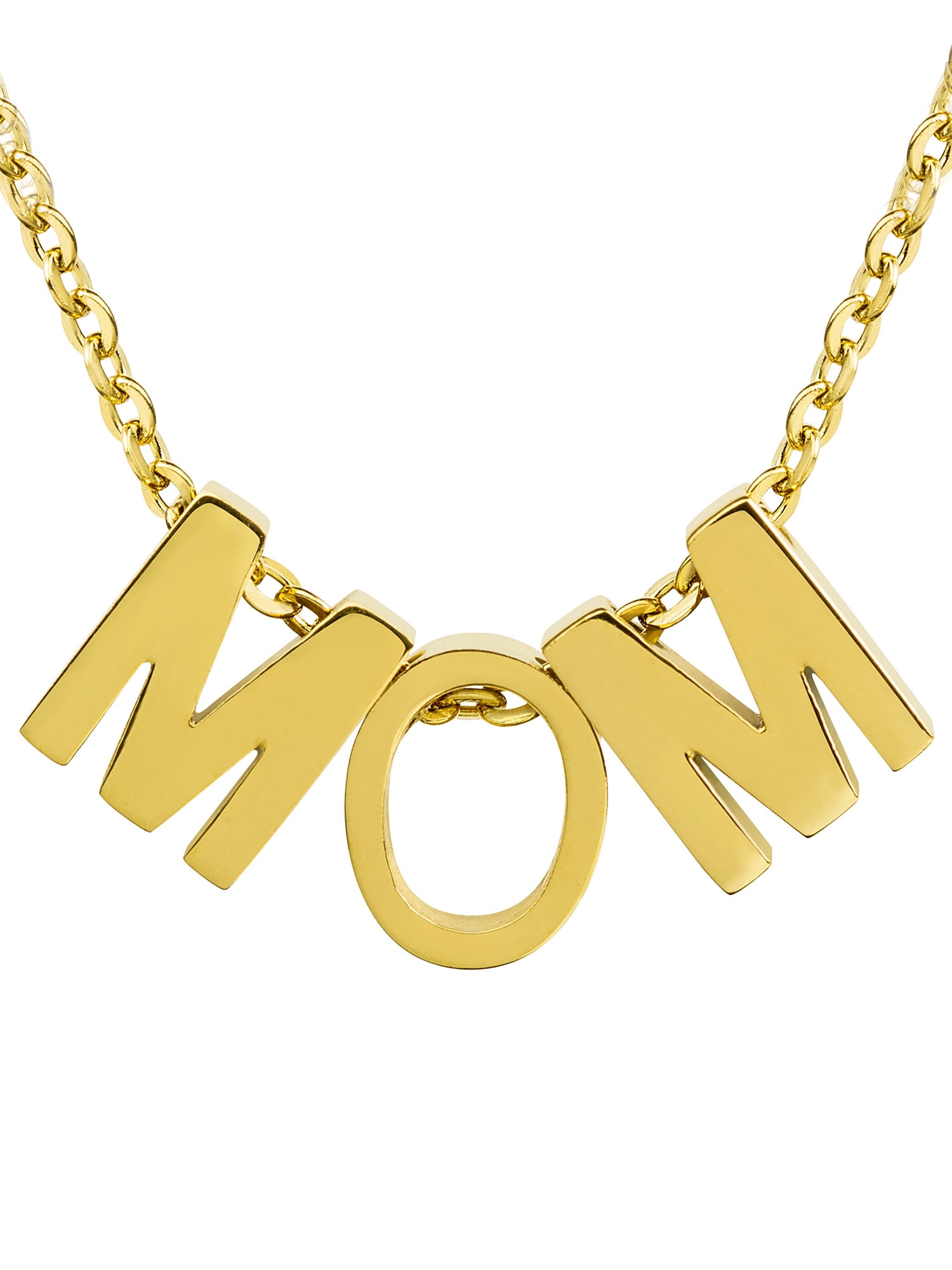 18K Gold Plated Stainless Steel MOM Pendant Necklace