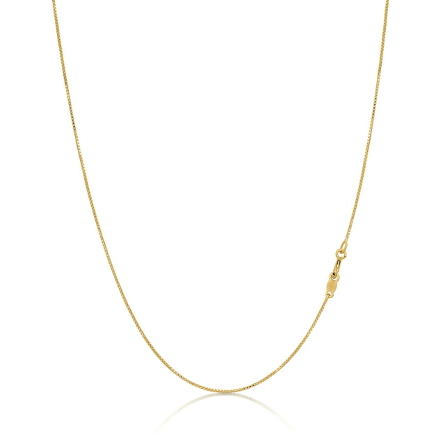 Kezef 18K Gold Plated Sterling Silver .7mm Sturdy Thin Box Chain ...