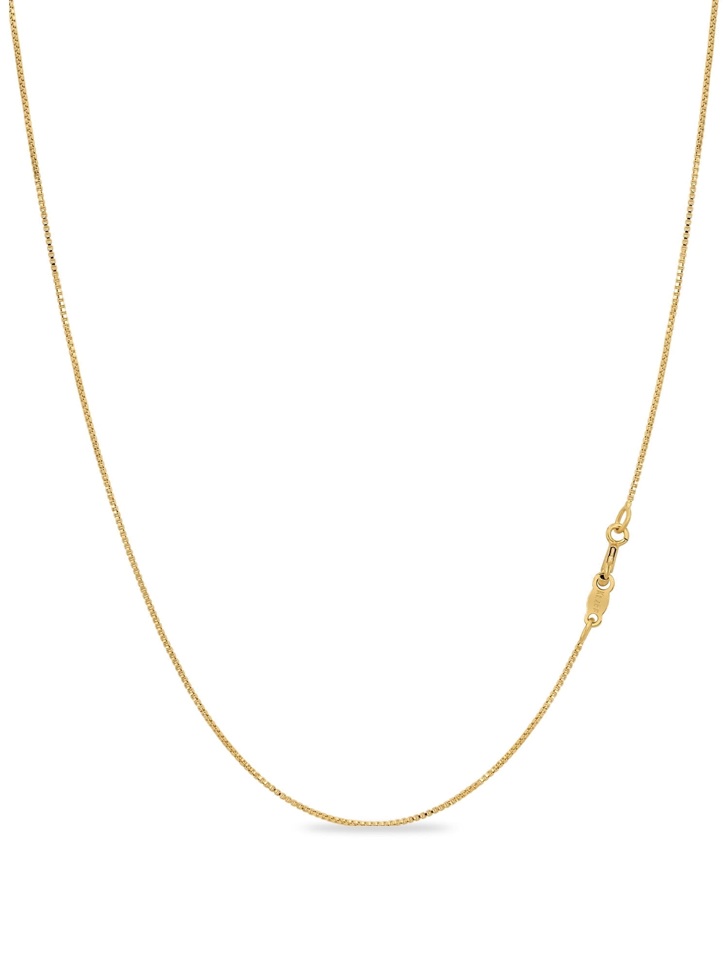 "Kezef 18K Gold Plated .925 Sterling Silver .7mm Box Chain Necklace, 18 ...
