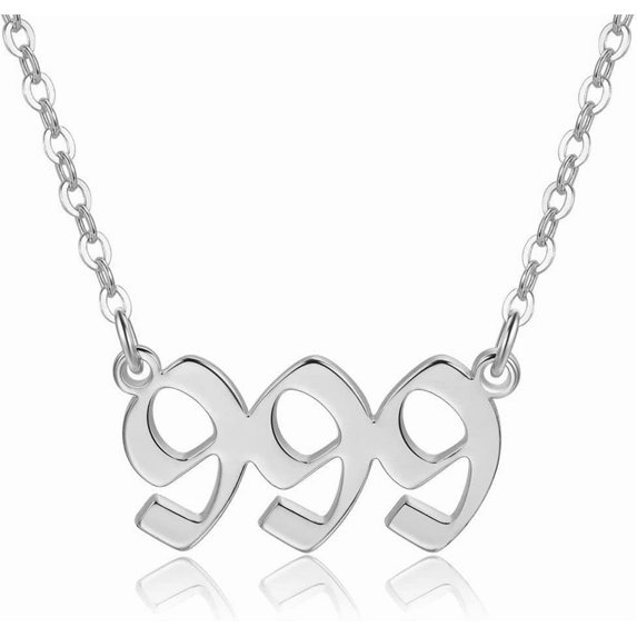 18K Gold & Silver Plated Stainless Steel Angel Number Necklace 111 222 ...