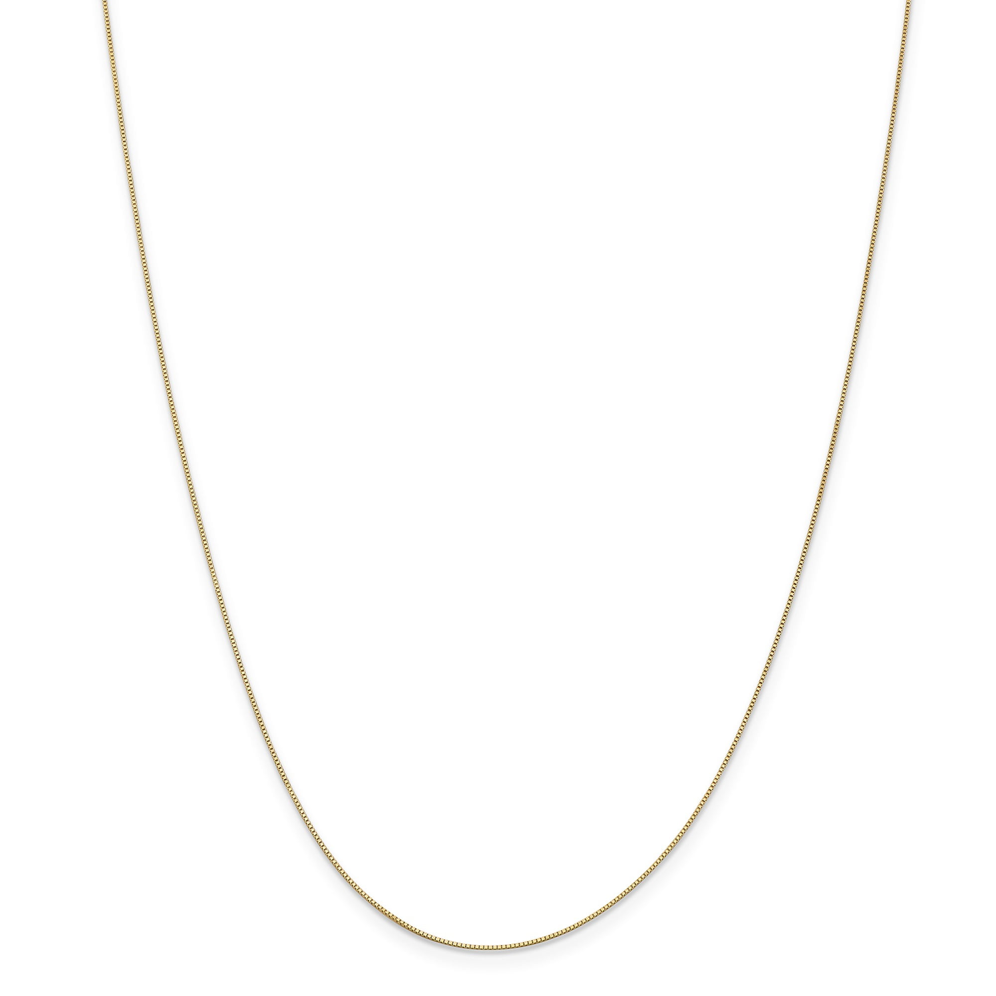 18K Leslie's .5mm Box Chain in 18k Yellow Gold - Walmart.com