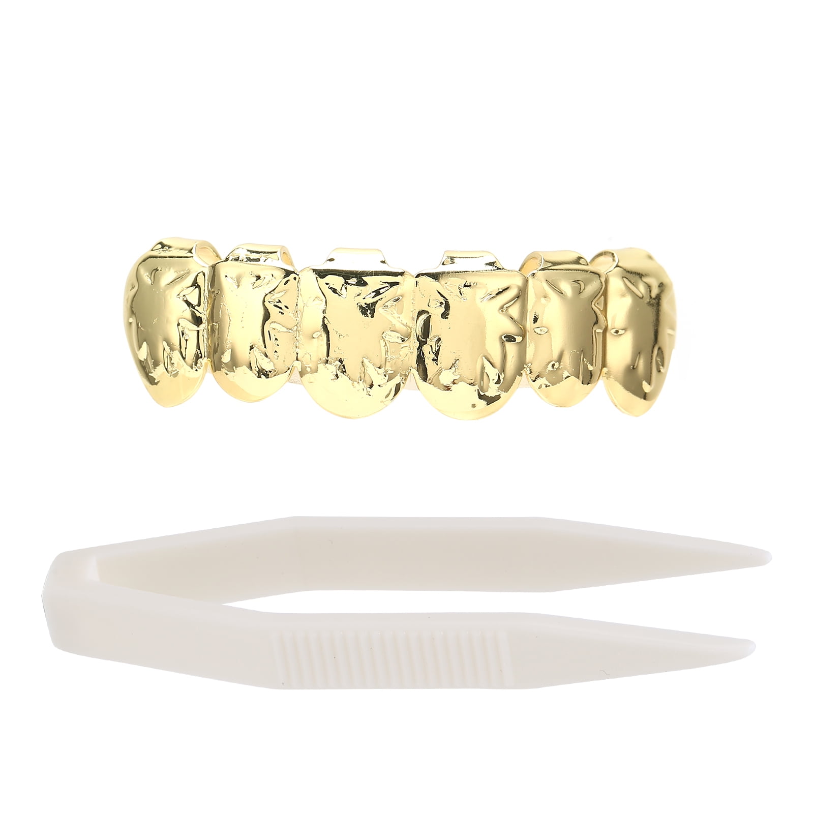 18K Plated Hip Hop Teeth Upper Teeth False Tooth Halloween Festival ...