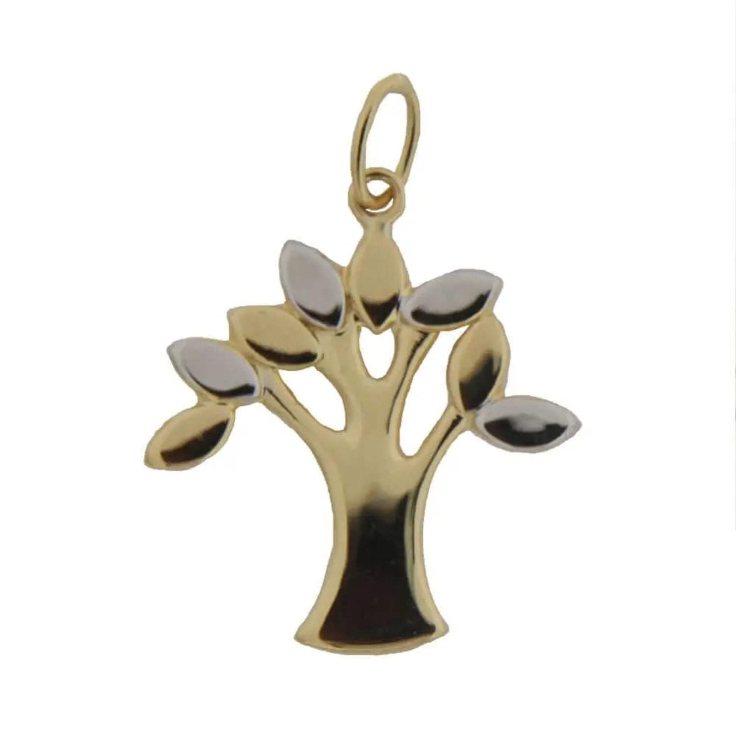 18K Solid Two Tone Tree of Life Pendant - Walmart.com