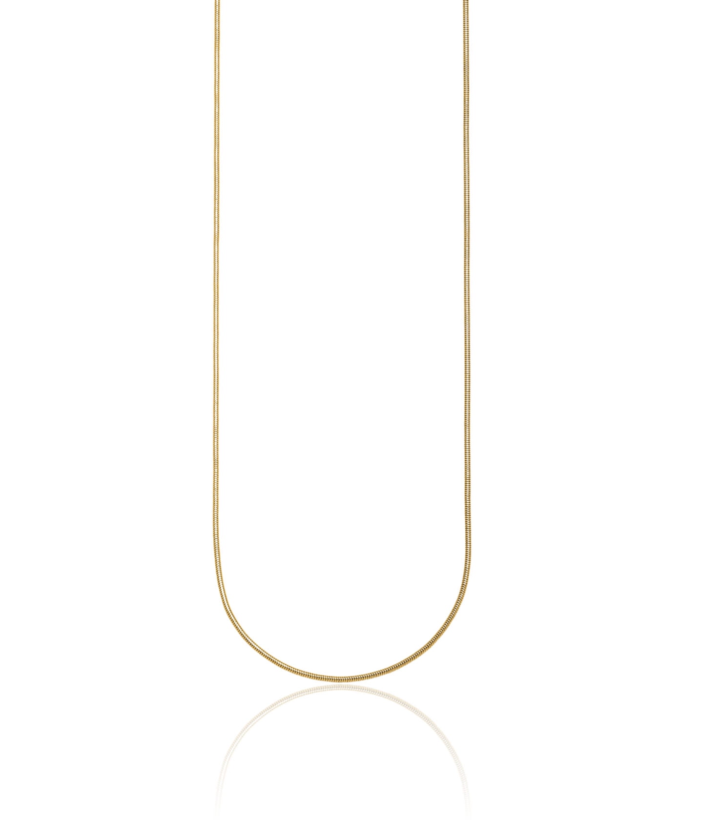 18K Solid Yellow Gold 1.2mm Cubetto Omega Snake Chain Herringbone ...