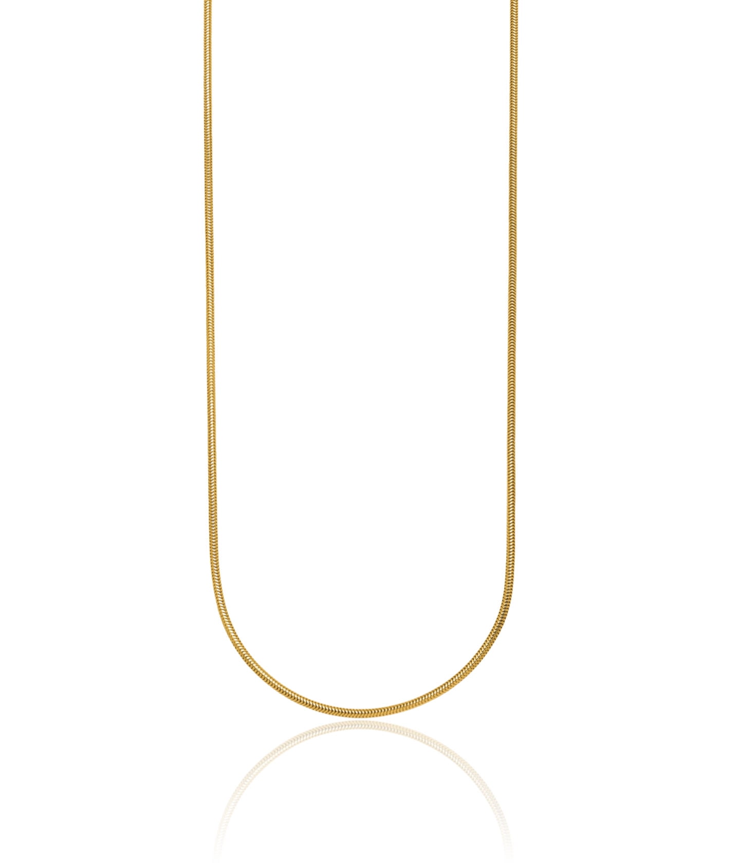 18K Solid Yellow Gold 1.6mm Cubetto Omega Snake Chain Herringbone ...