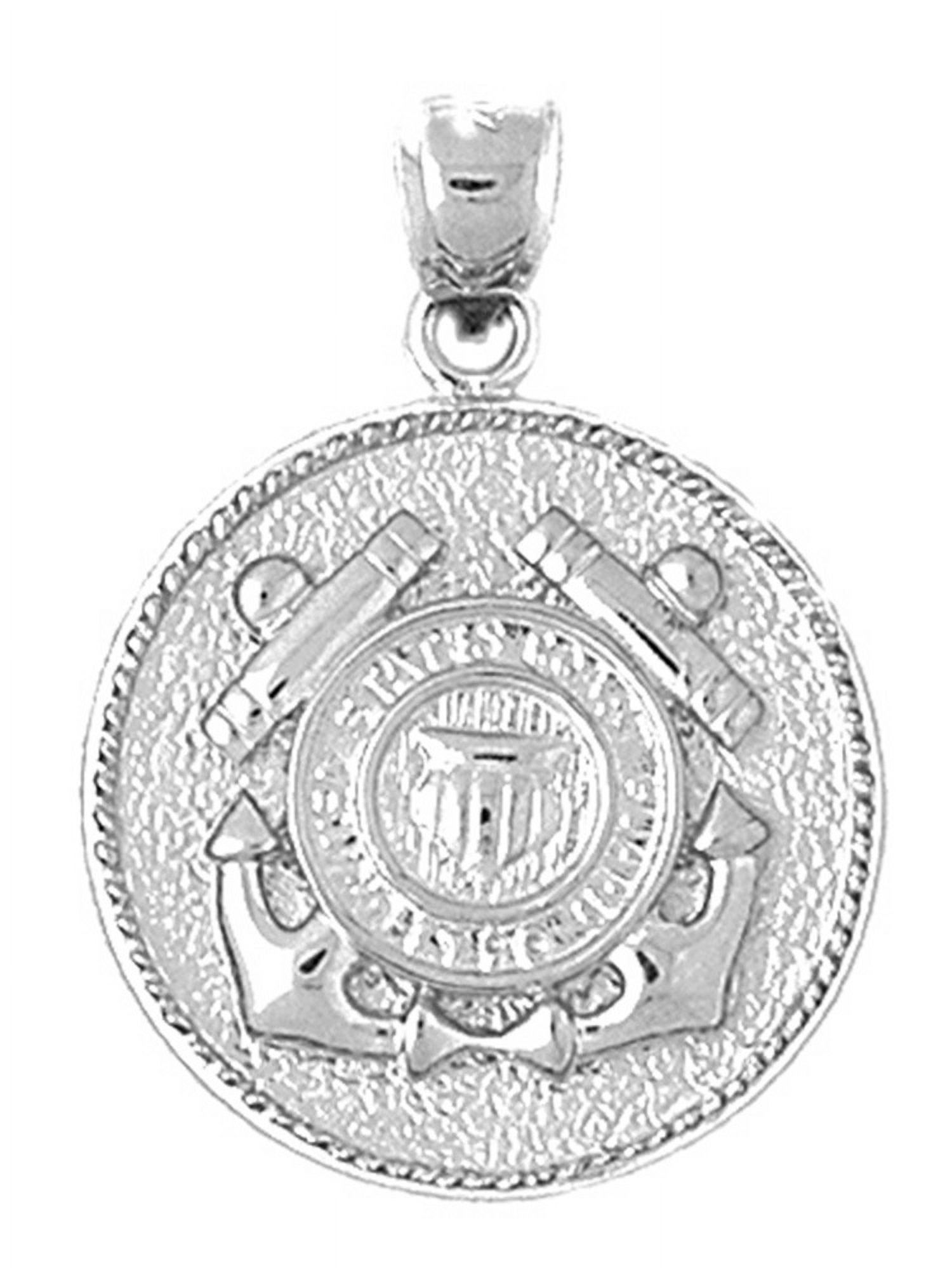18K White Gold United States Navy Logo Pendant - 34 mm - Walmart.com