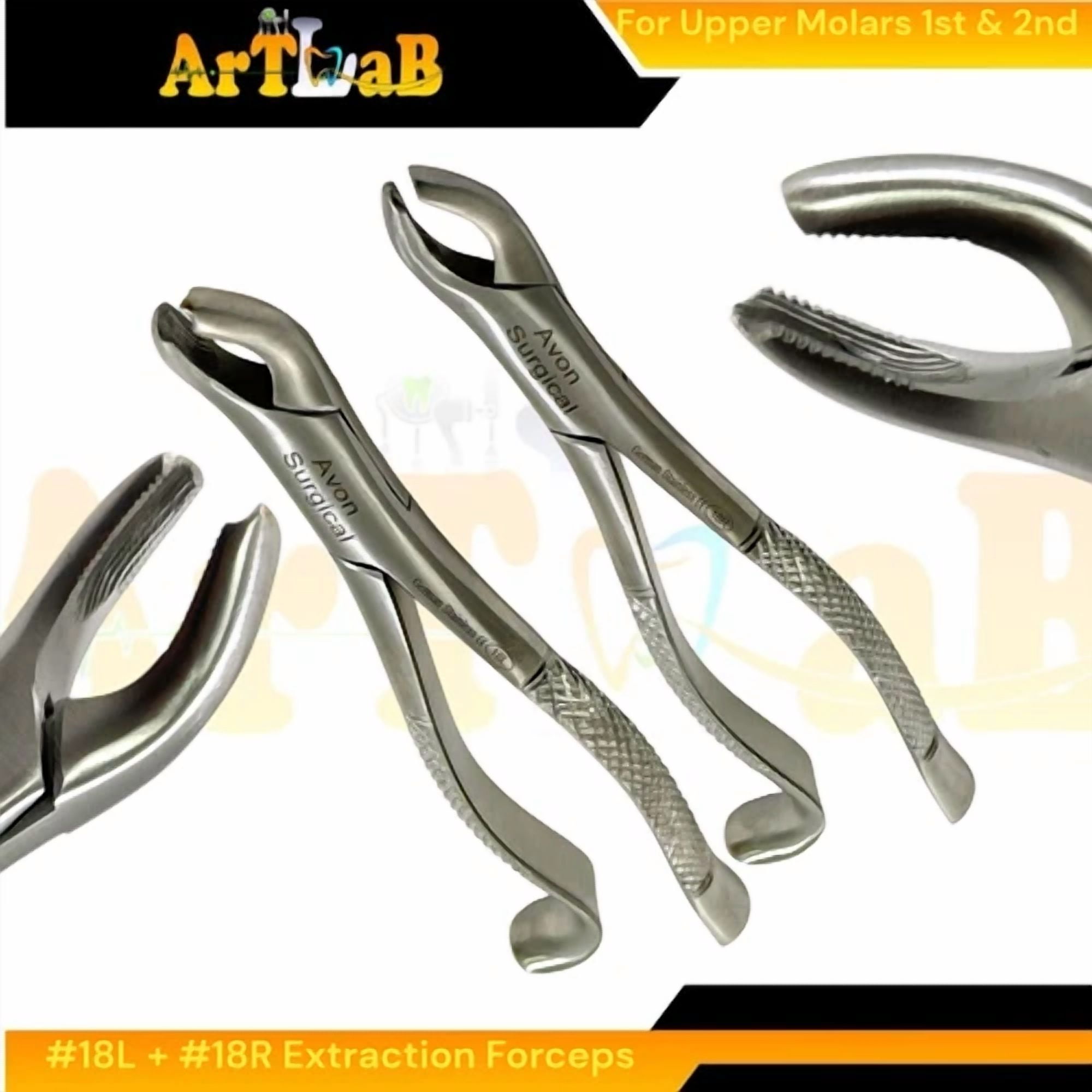 #18L+#18R Left And Right Upper Molar Extraction Pliers For 1St & 2Nd ...