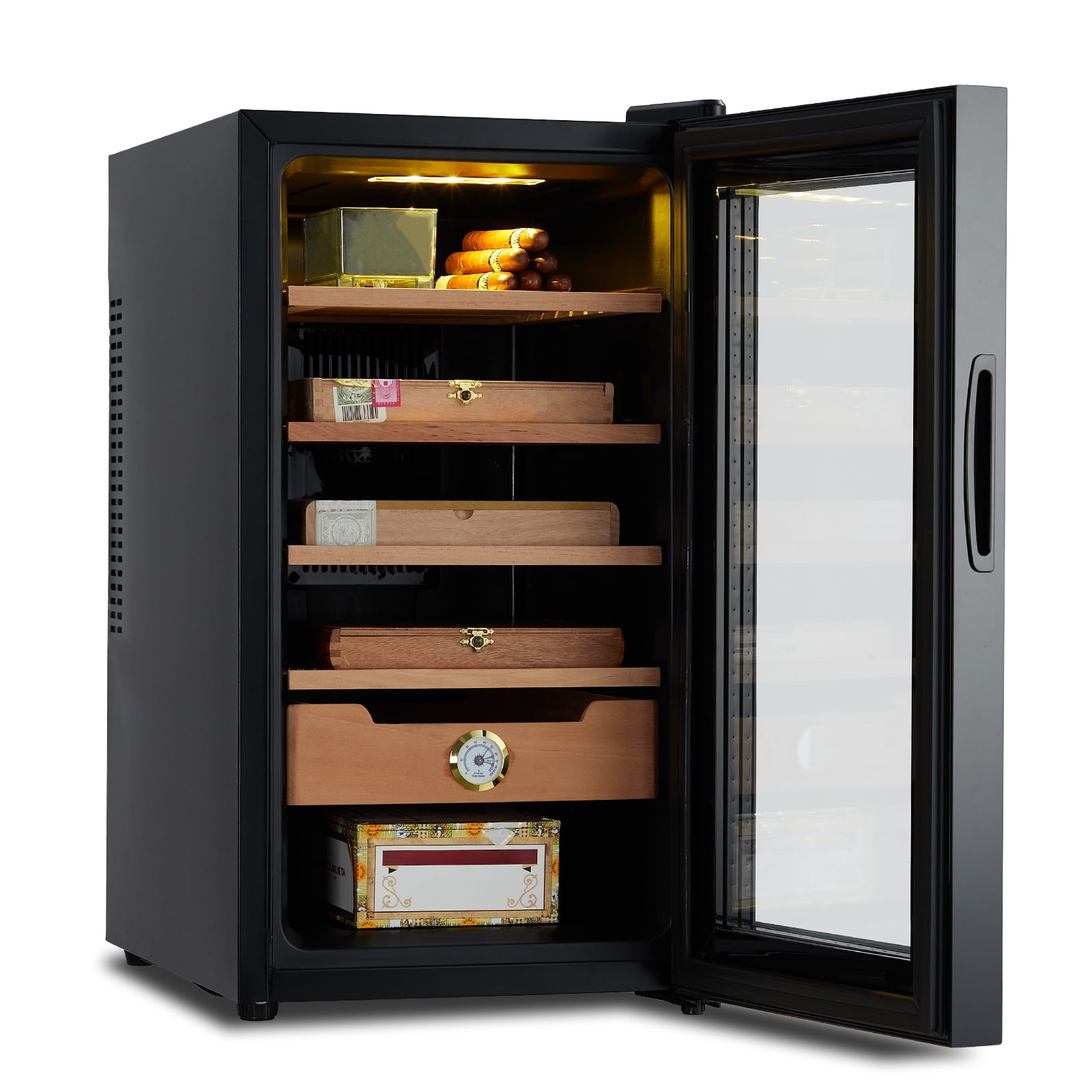 18L Electric Cigar Humidor, 116 Counts Cooling and Heating Temperature ...