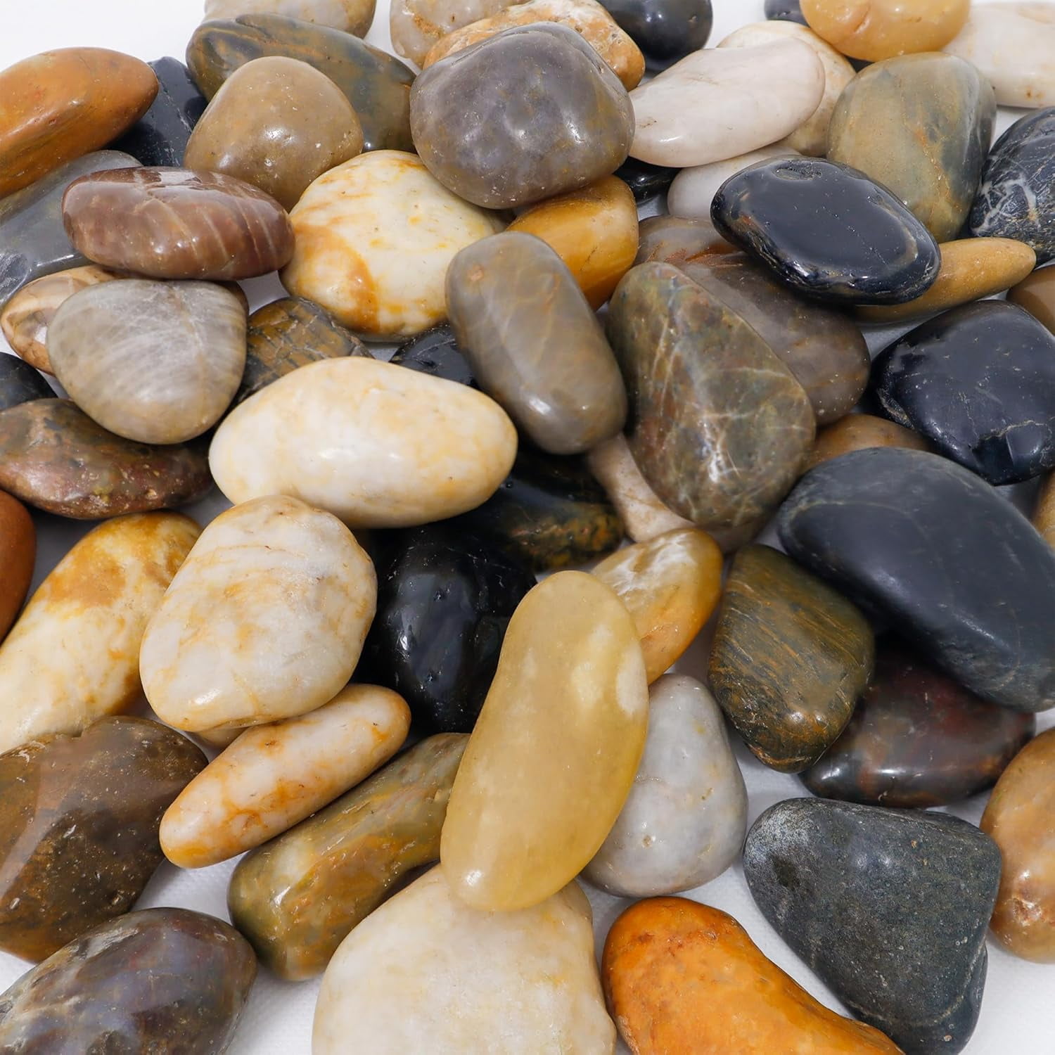 18LB 2"-3" Decorative River Rocks for Plants, Polished Pebbles Stones ...