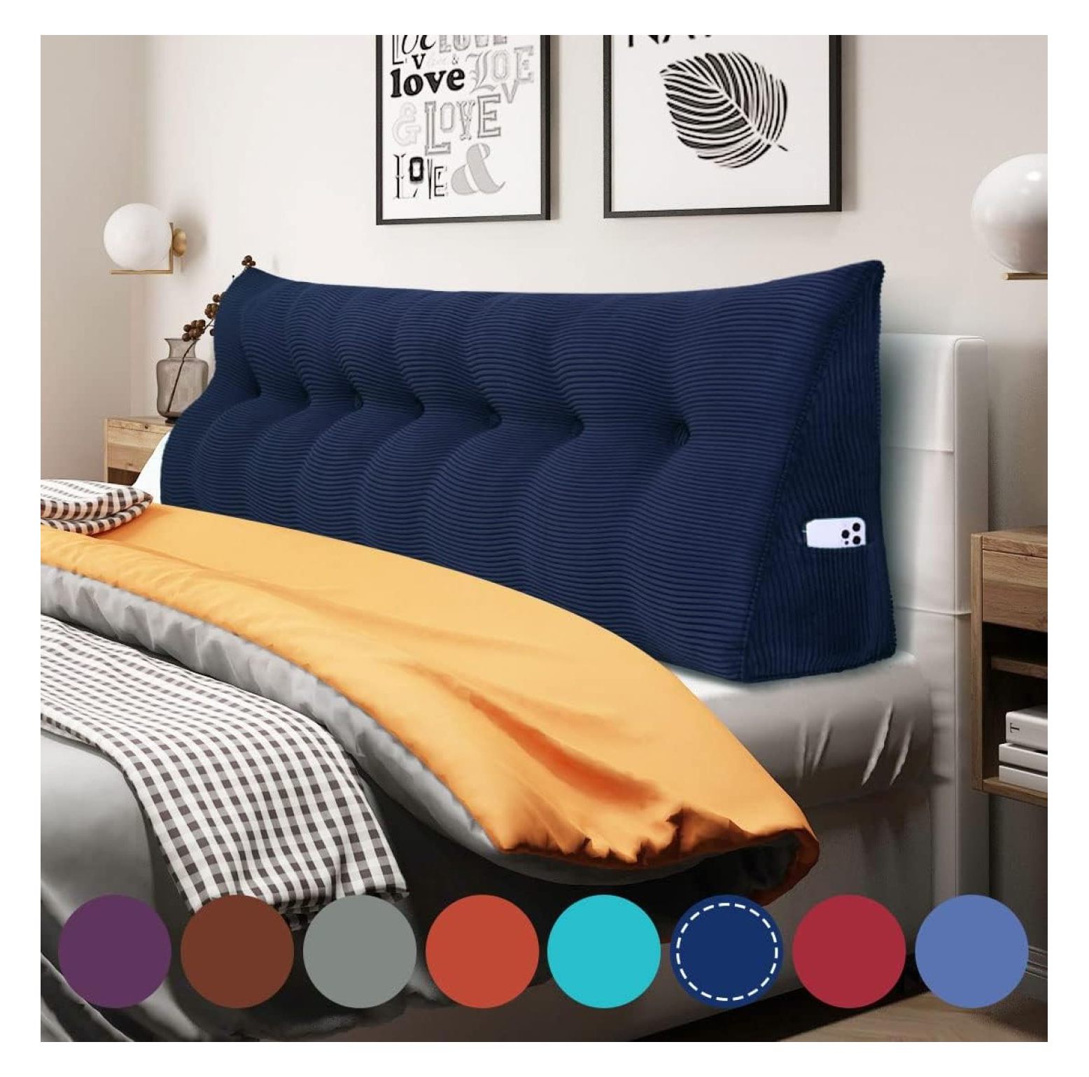 18LB Thickened Wedge Pillow Headboard Body Positioner Pillow Bed ...