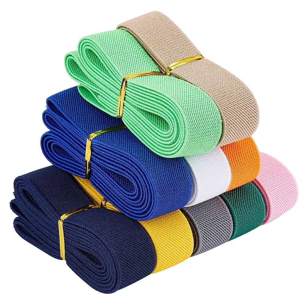 18M 10 colors Flat Polyester Elastic Cord/Band Webbing Garment Sewing ...