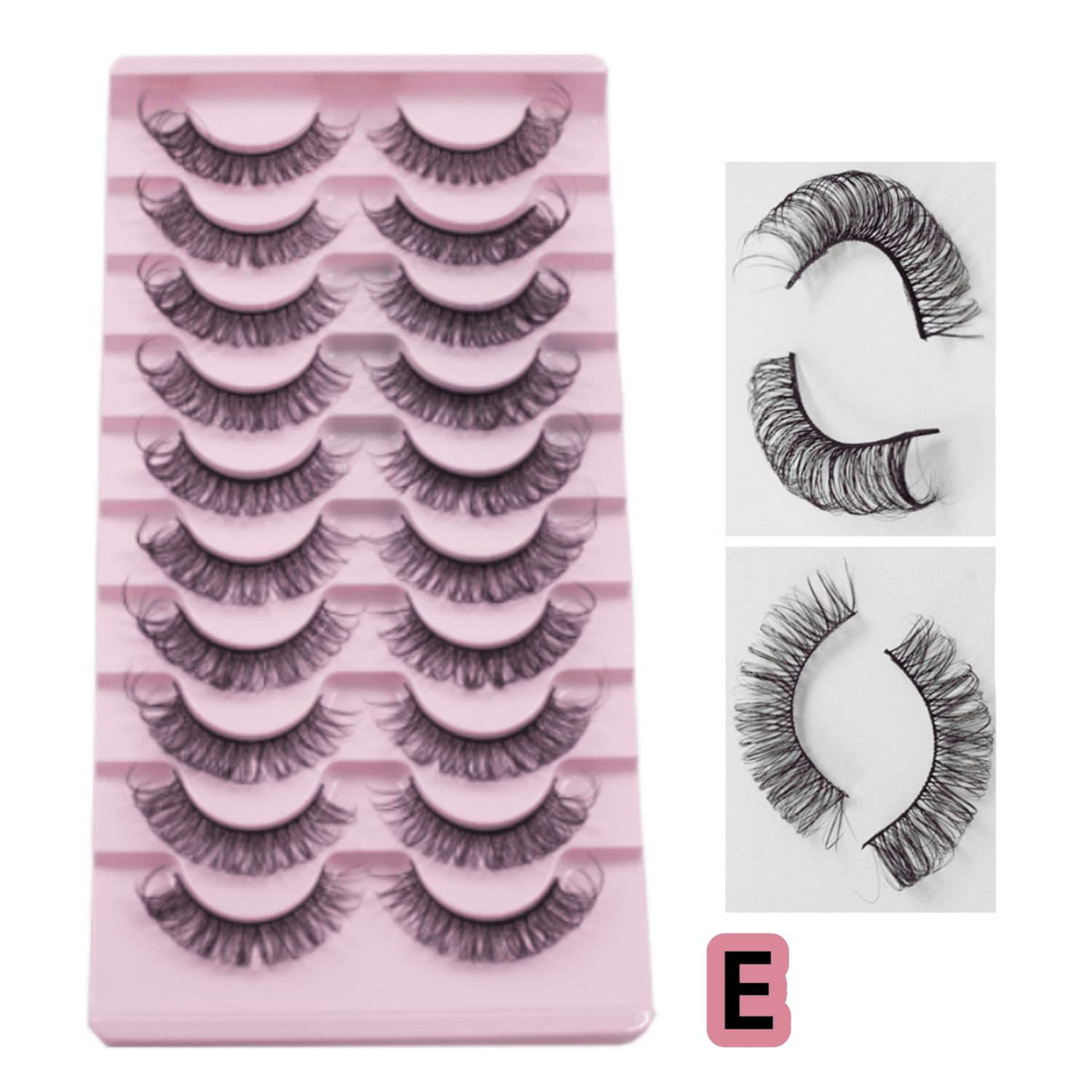 18MM False Eyelashes10 Pairs,Jademall Strip Lashes, Wispy Fake ...