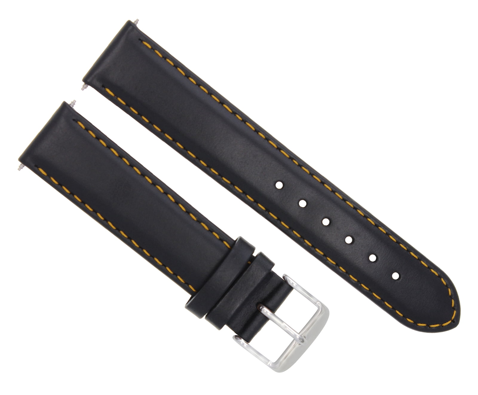 18MM SMOOTH LEATHER WATCH STRAP BAND FOR LONGINES CONQUEST WATCH BLACK ...