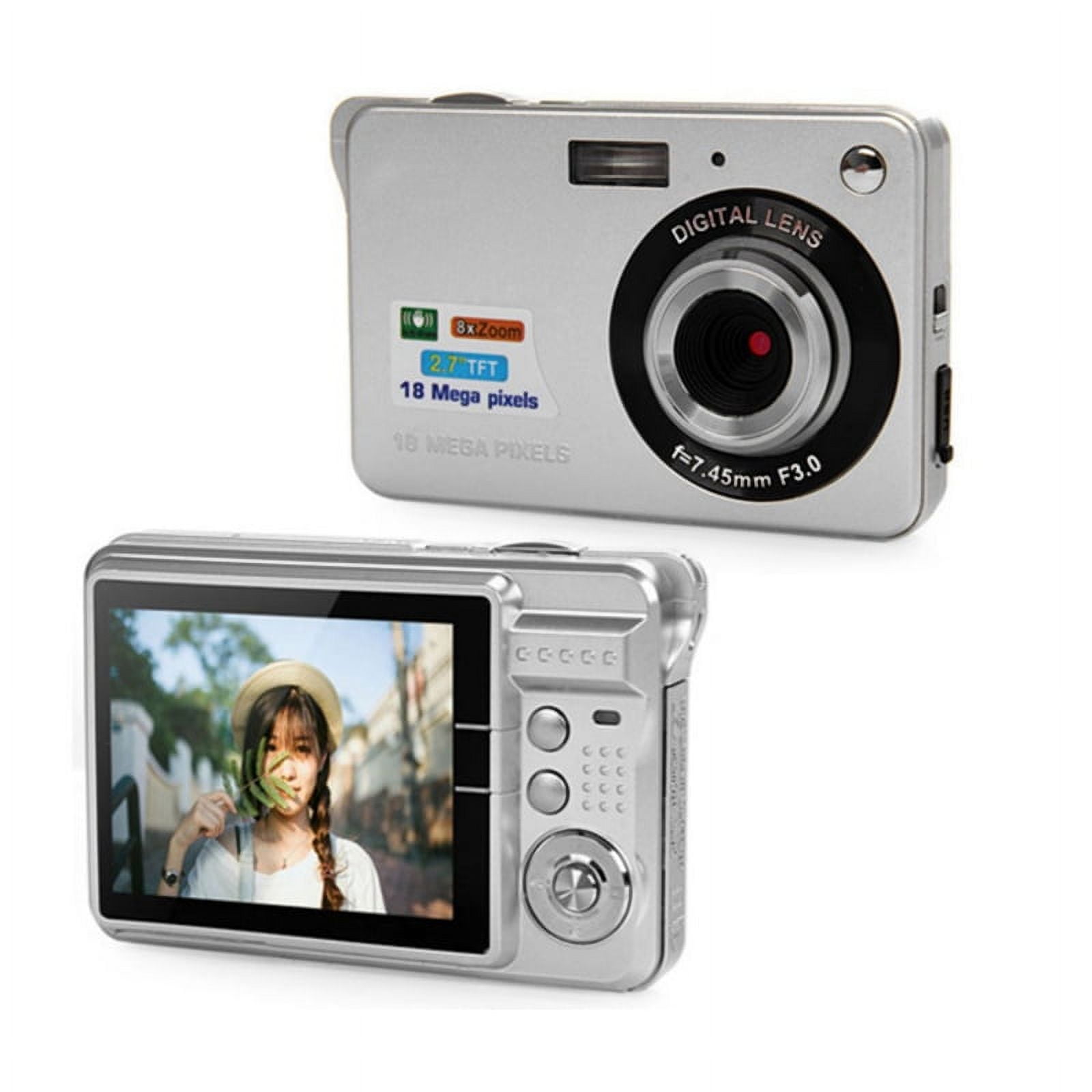 18MP HD Digital Camera with 2.7 inch LCD Screen, Rechargeable Battery ...
