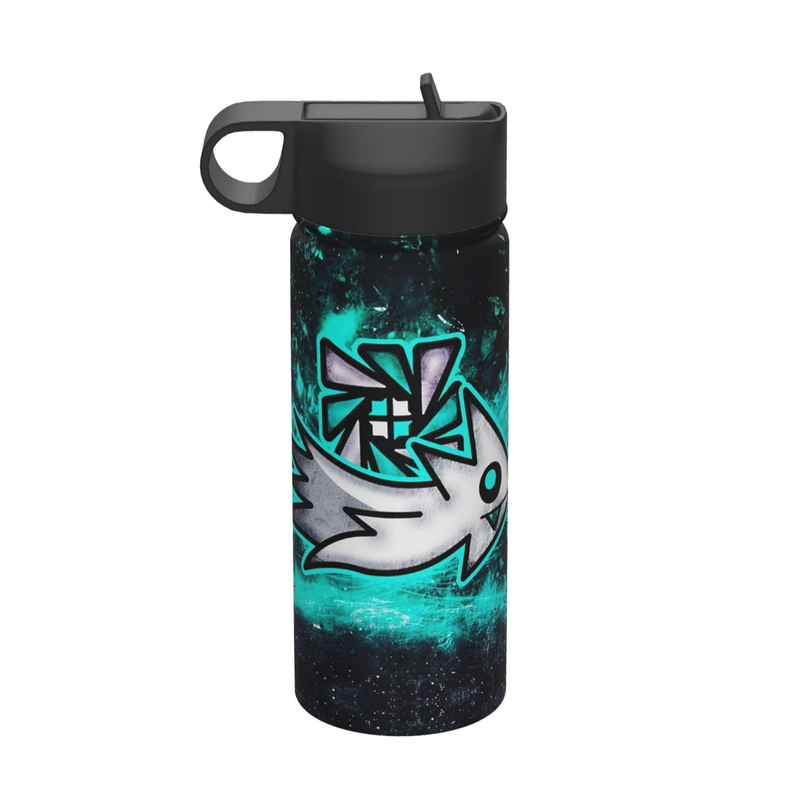 18OZ Sports Insulated Kettle Drinking Cup Geometry Dash Water Bottle ...