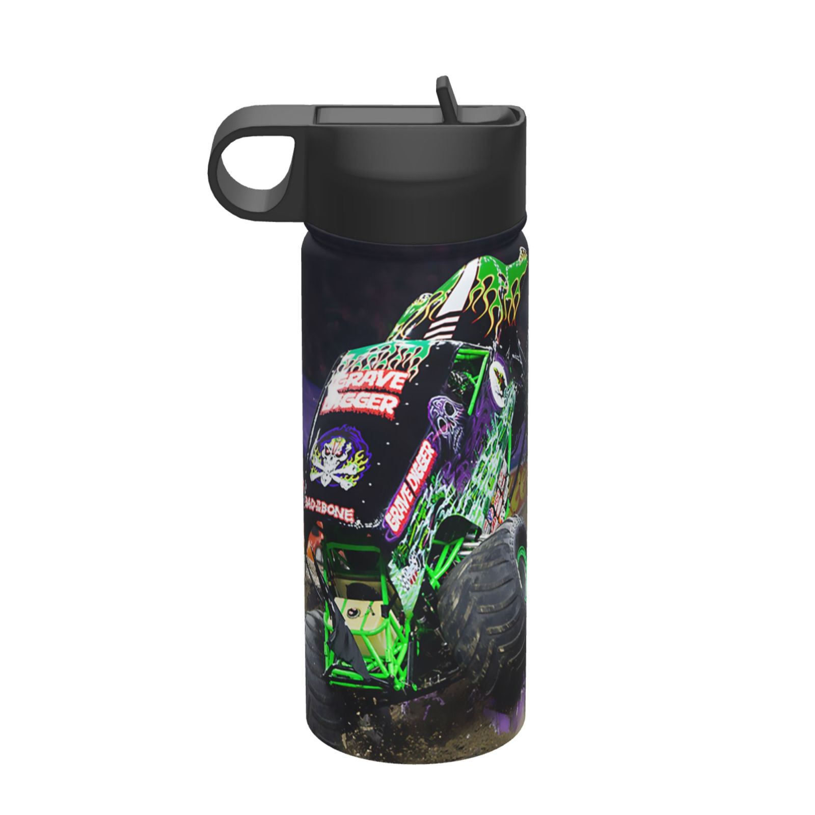 18OZ Sports Insulated Kettle Drinking Cup Monster Truck Jam Water ...