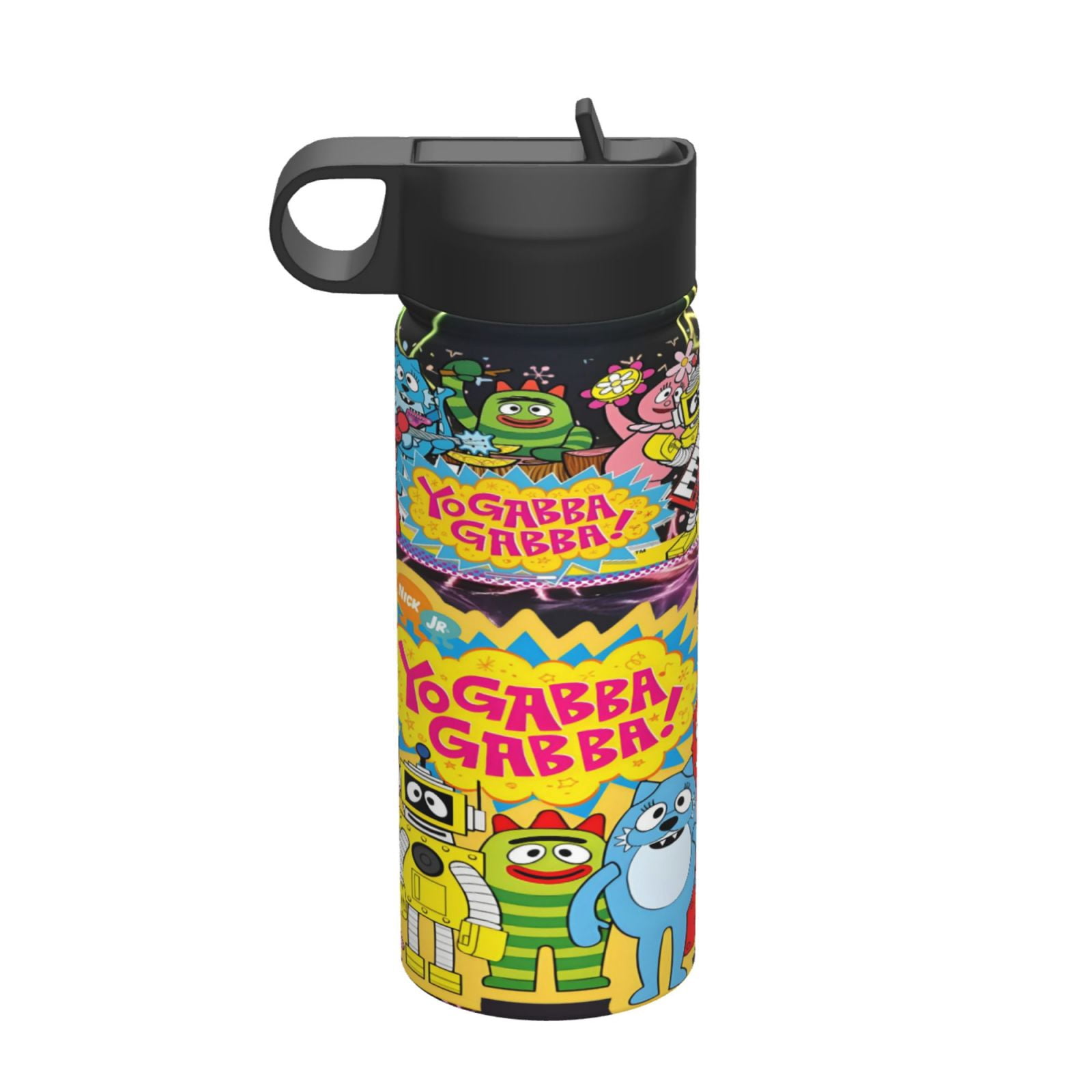 18OZ insulated space flask with straw Yo Gabba Gabbaland，Sports ...