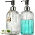18Oz Simple Glass Soap Dispenser with Black Rust Proof Pump,Refillable ...