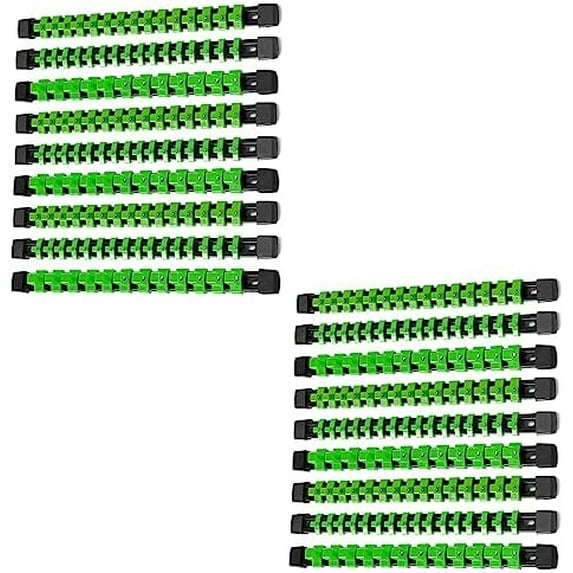 18PC ABS Socket Organizer, Socket Rails Fit 1/2 inch, 3/8 inch and 1/4 ...