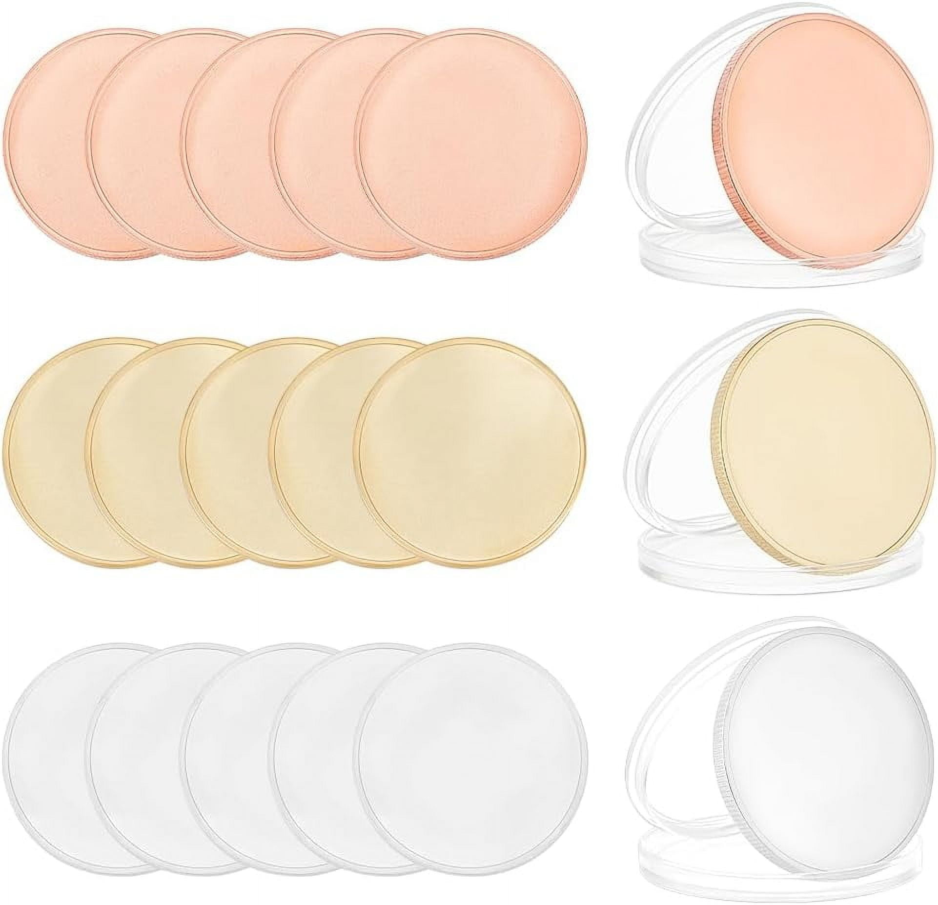 18PCS 3 Colors Round Blank Challenge Blank 40mm Round Metal Stamping ...