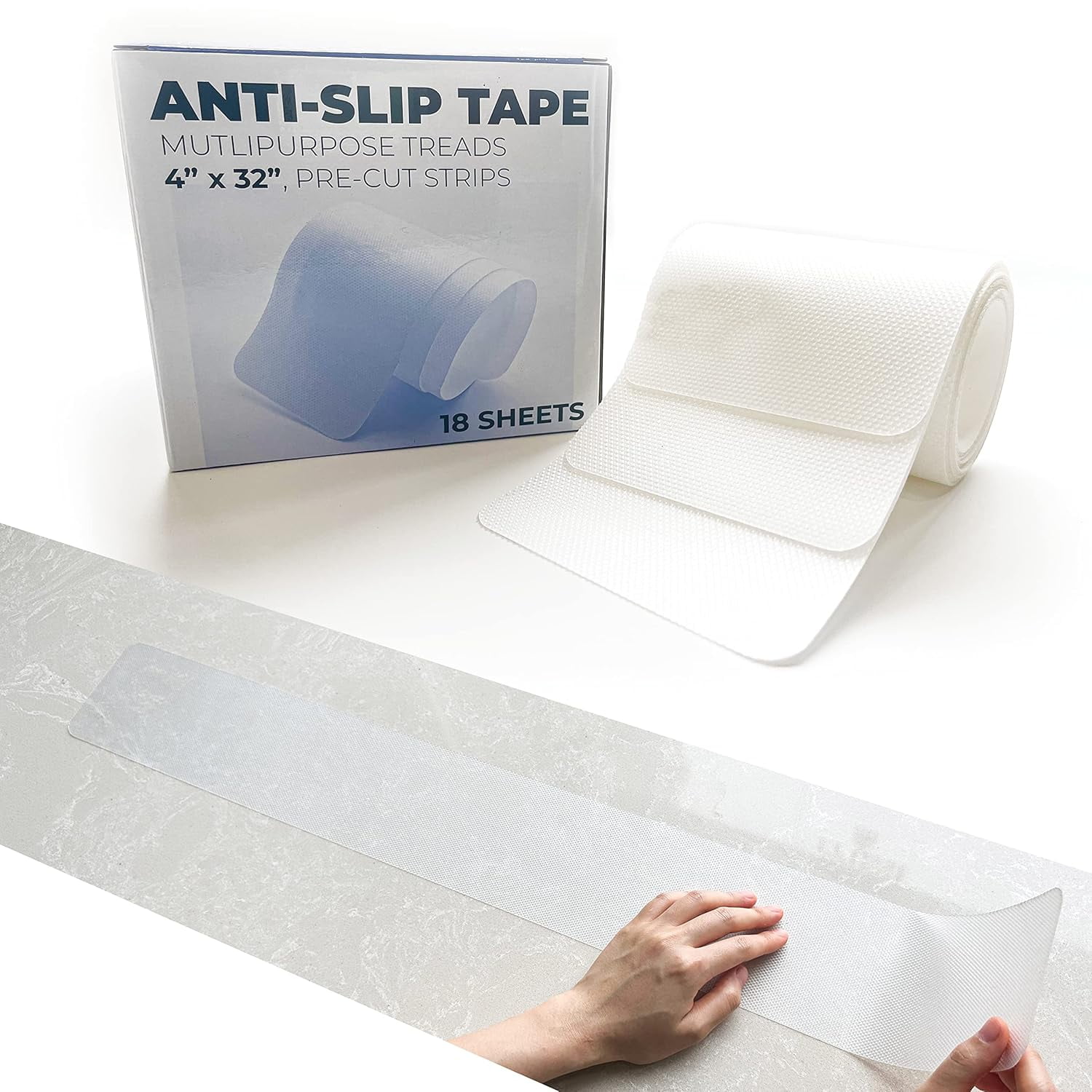 18PCS Bathtub Non Slip Stickers 4x32 Shower Floor Anti Slip Safety ...