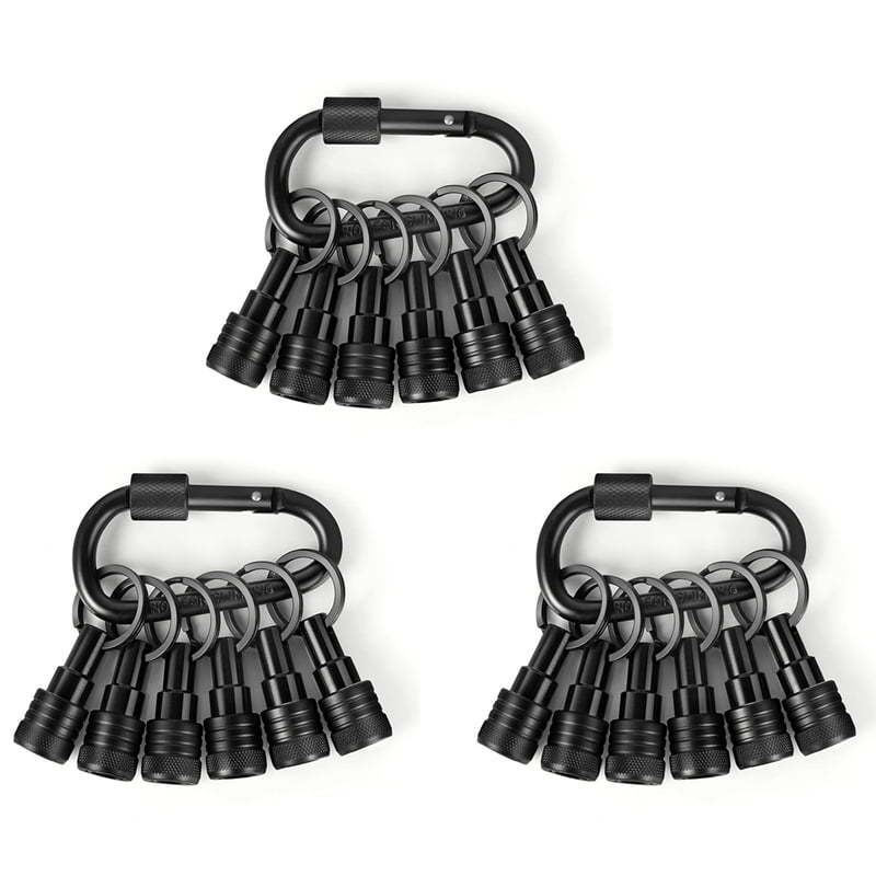 18PCS Bit Holders Keychain, 1/4 Inch Hex Shank Bit Holders, Quick ...