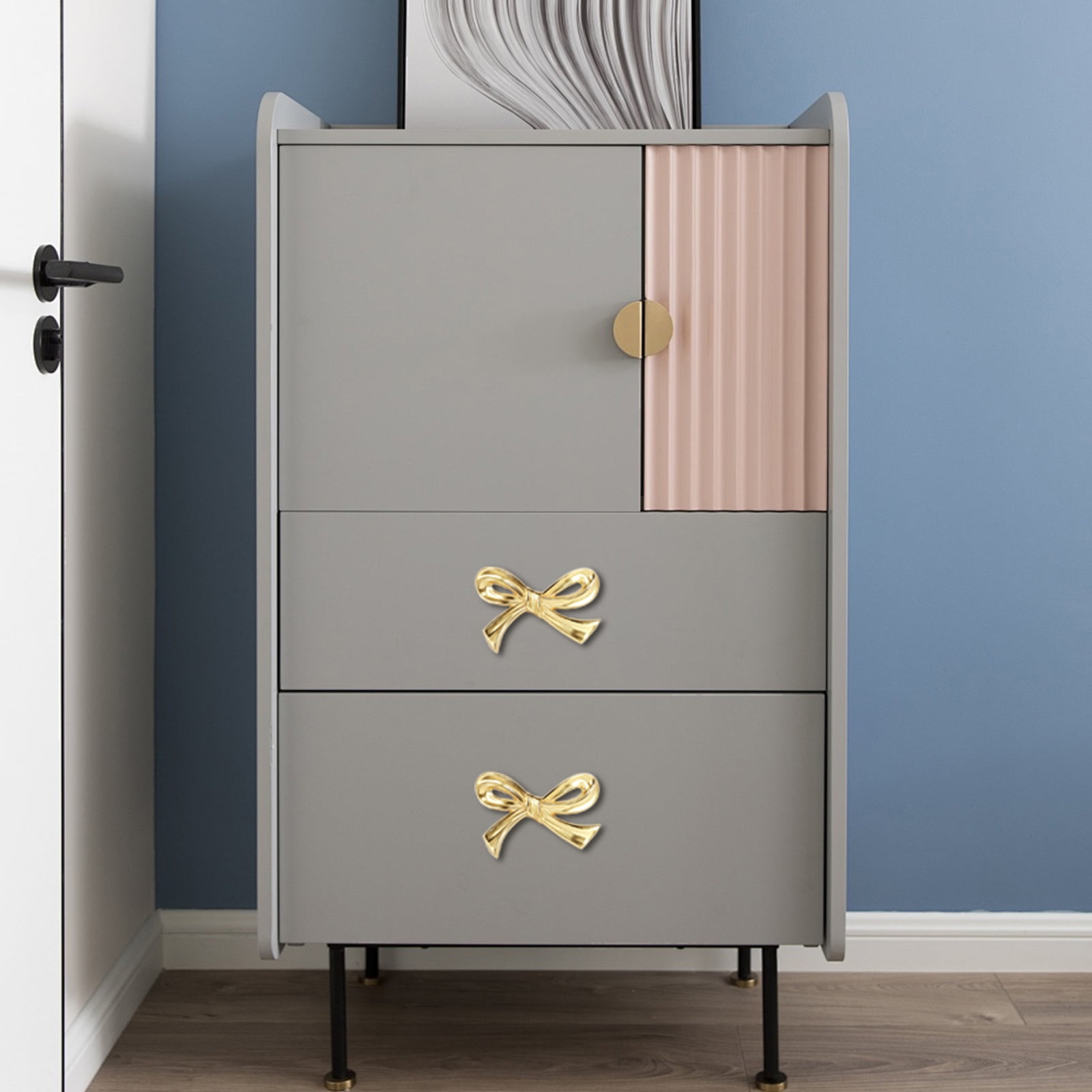 18PCS Bow Drawer Knobs Solid Brass Bow Cabinet Knob Compact Bow Drawer ...