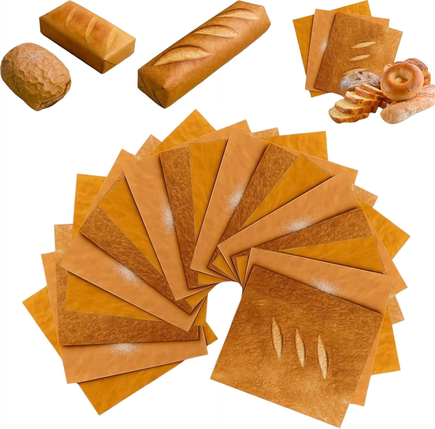 18PCS Bread Shape Gift Wrapping Paper,Wrapping paper that looks like ...