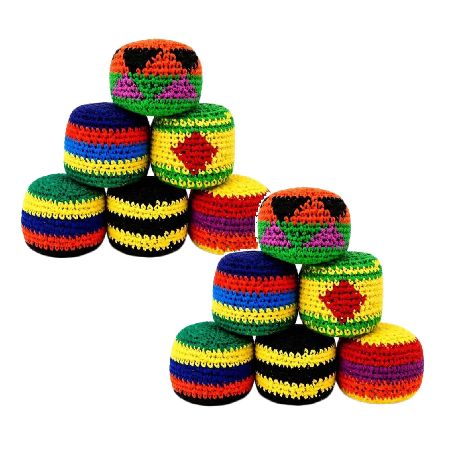 18PCS Colorful Hand Knitted Footbag Classic Juggling Foot Bag for All ...