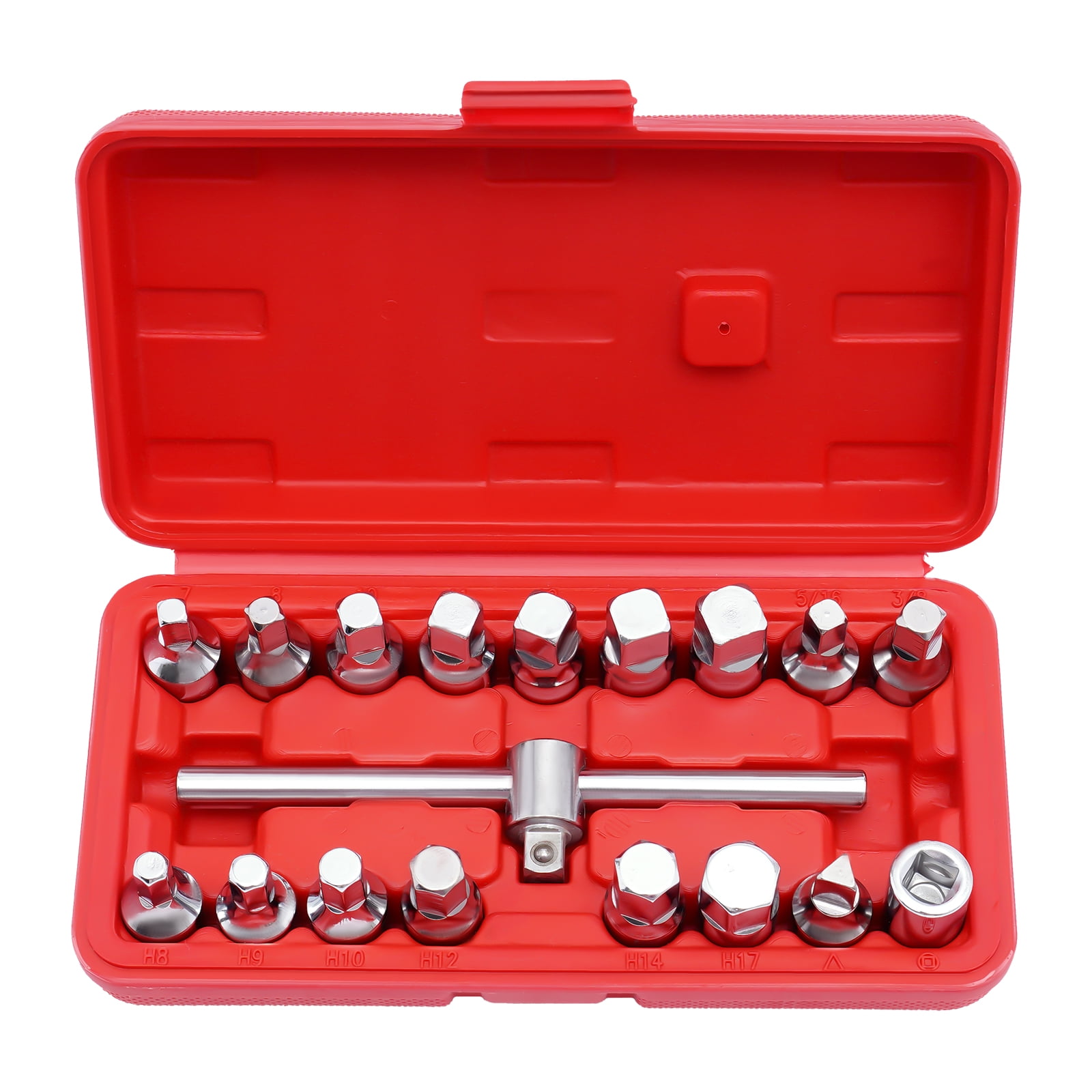 18PCS Drain Plug Socket Set, Oil Drain Plug Key, 3/8" Drain Plug Key ...