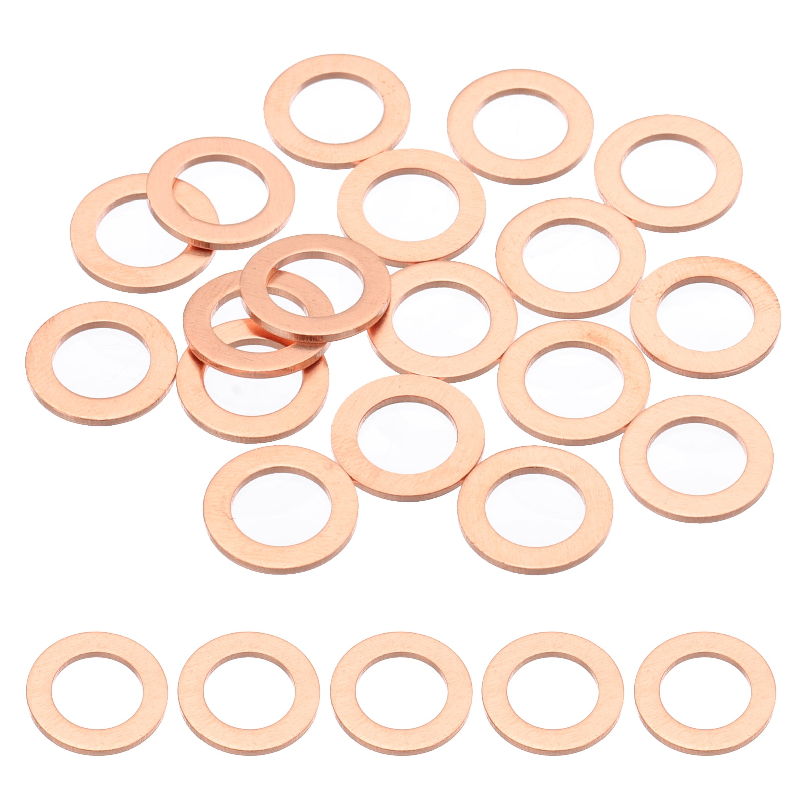 18PCS M8 Copper Washers, M8x13x1mm Copper Crush Washer Metric Flat ...