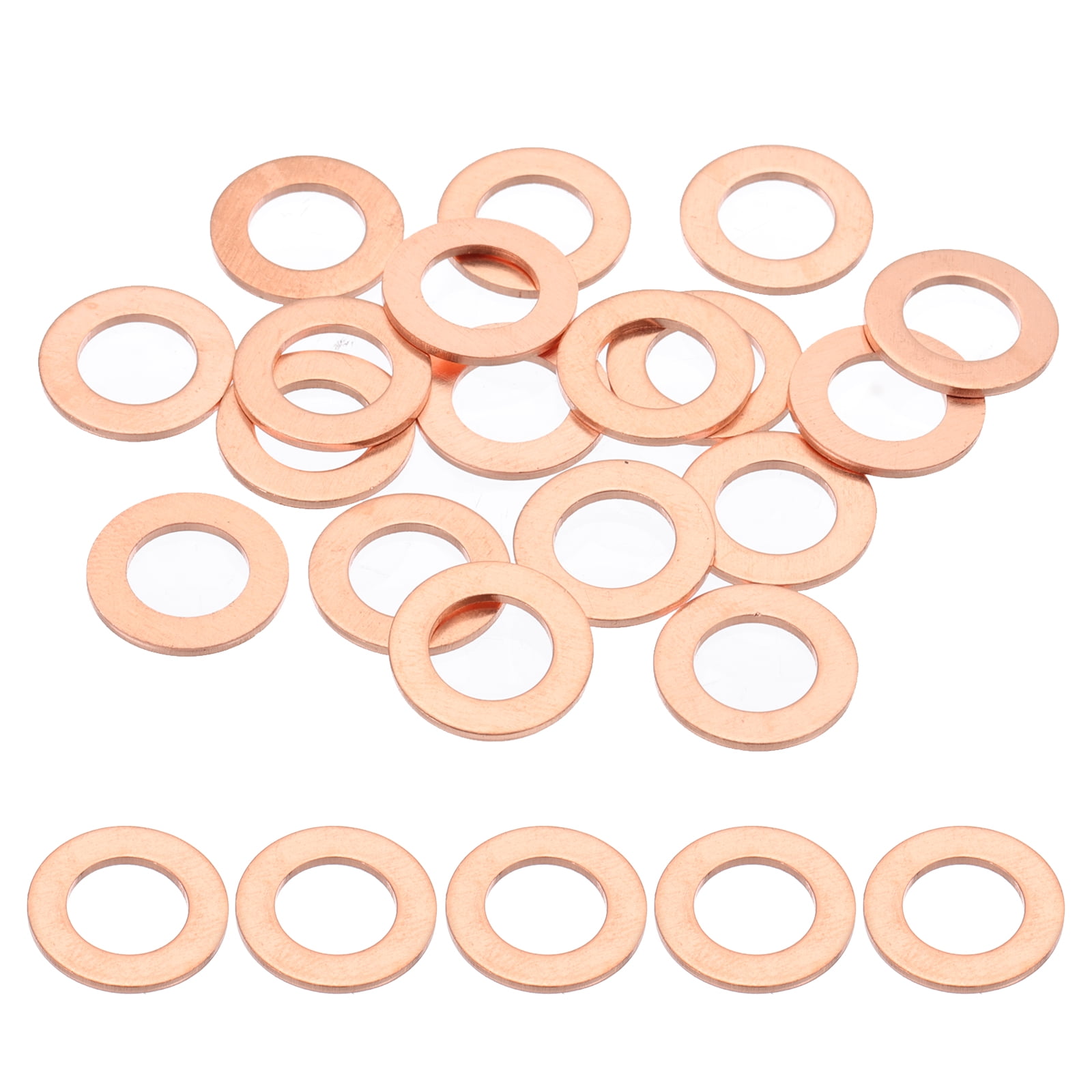 18PCS M8 Copper Washers, M8x14x1mm Copper Crush Washer Metric Flat ...