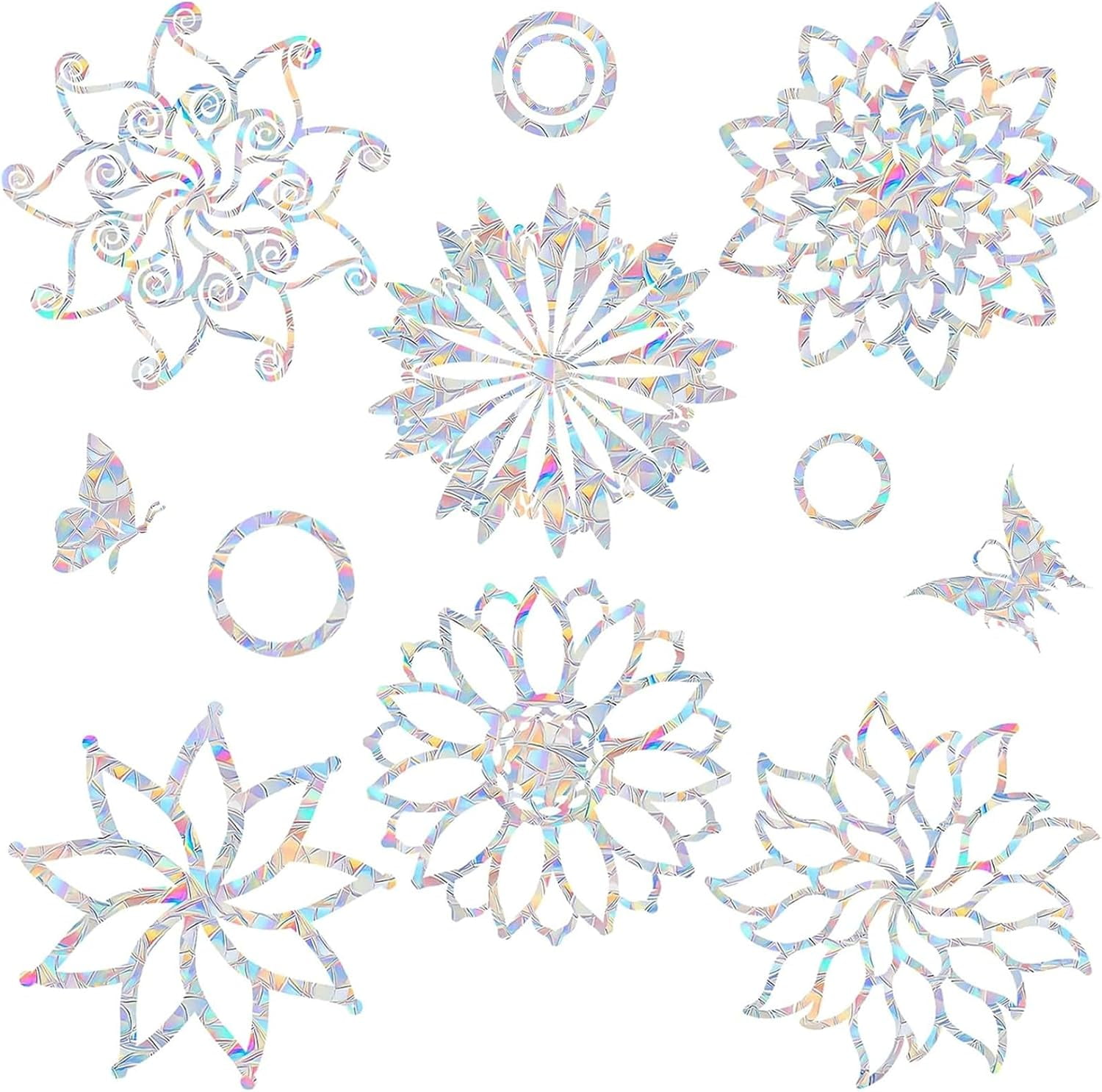 18PCS Mandala Window Clings - Anti-Collision Decals to Save Birds from ...