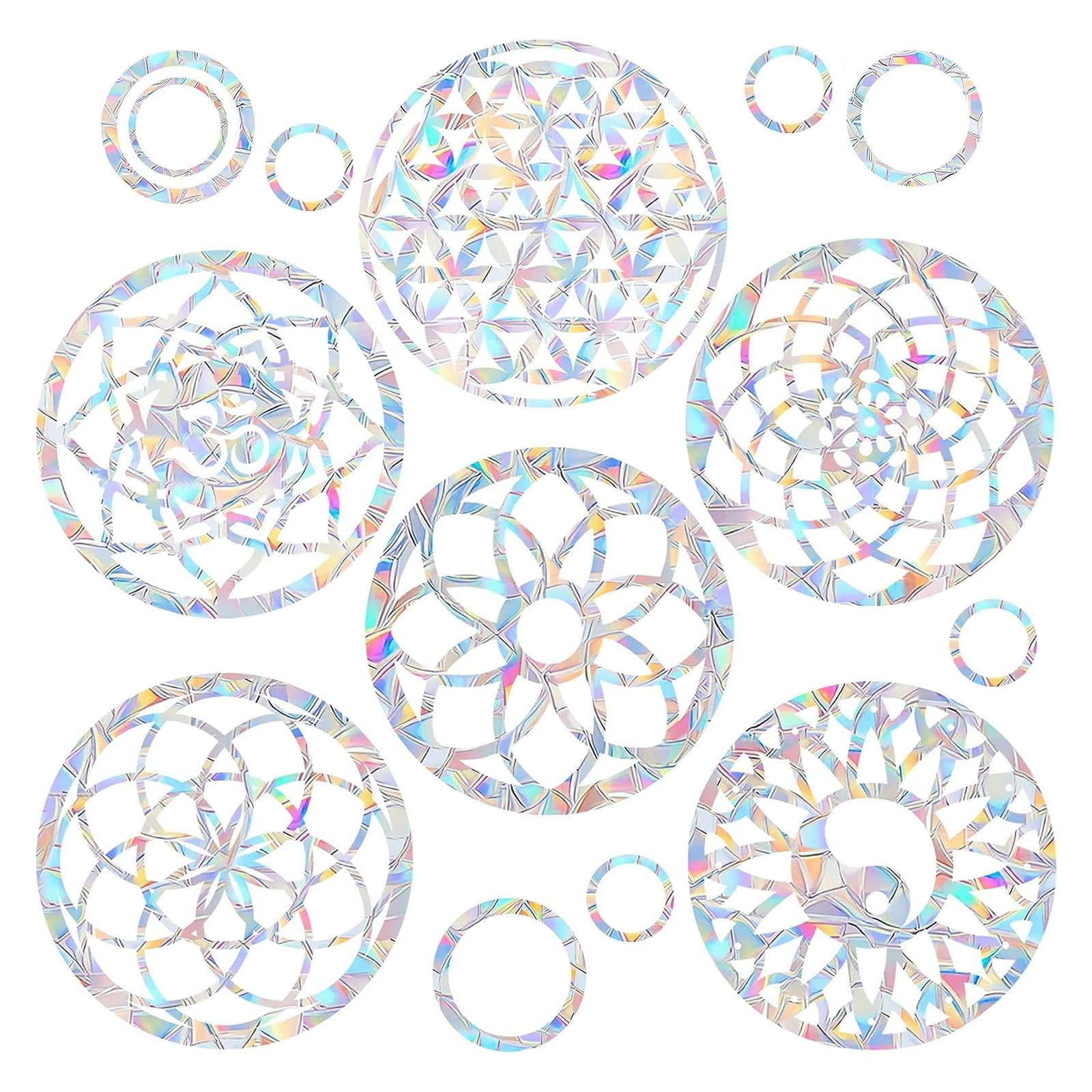 18PCS Mandala Window Clings Anti-Collision Window Decals to Save Birds ...