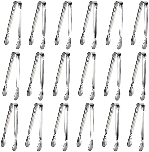 18PCS Mini Tongs for Appetizers, 5 Inch Serving: Ice Tongs Appetizer ...