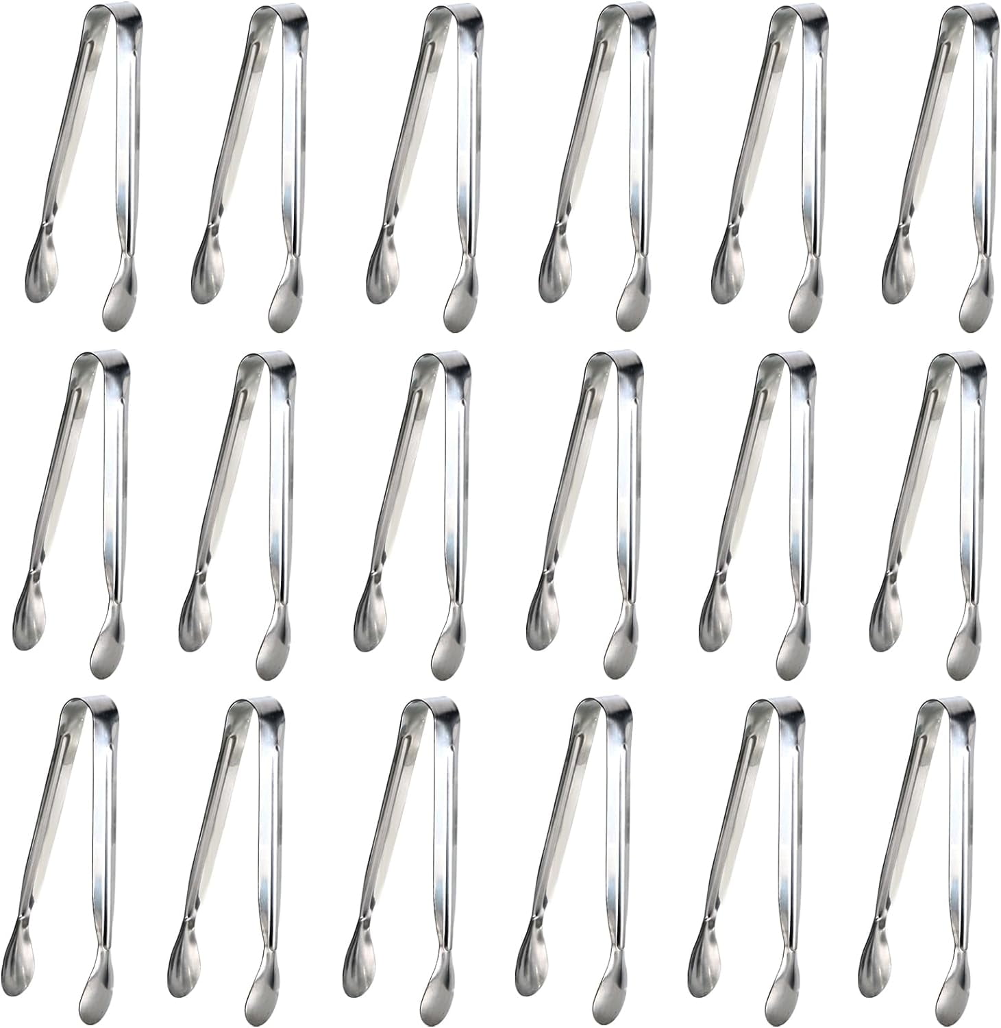 18PCS Mini Tongs for Appetizers, 5-Inch Small Serving Tongs, Ice Tong ...