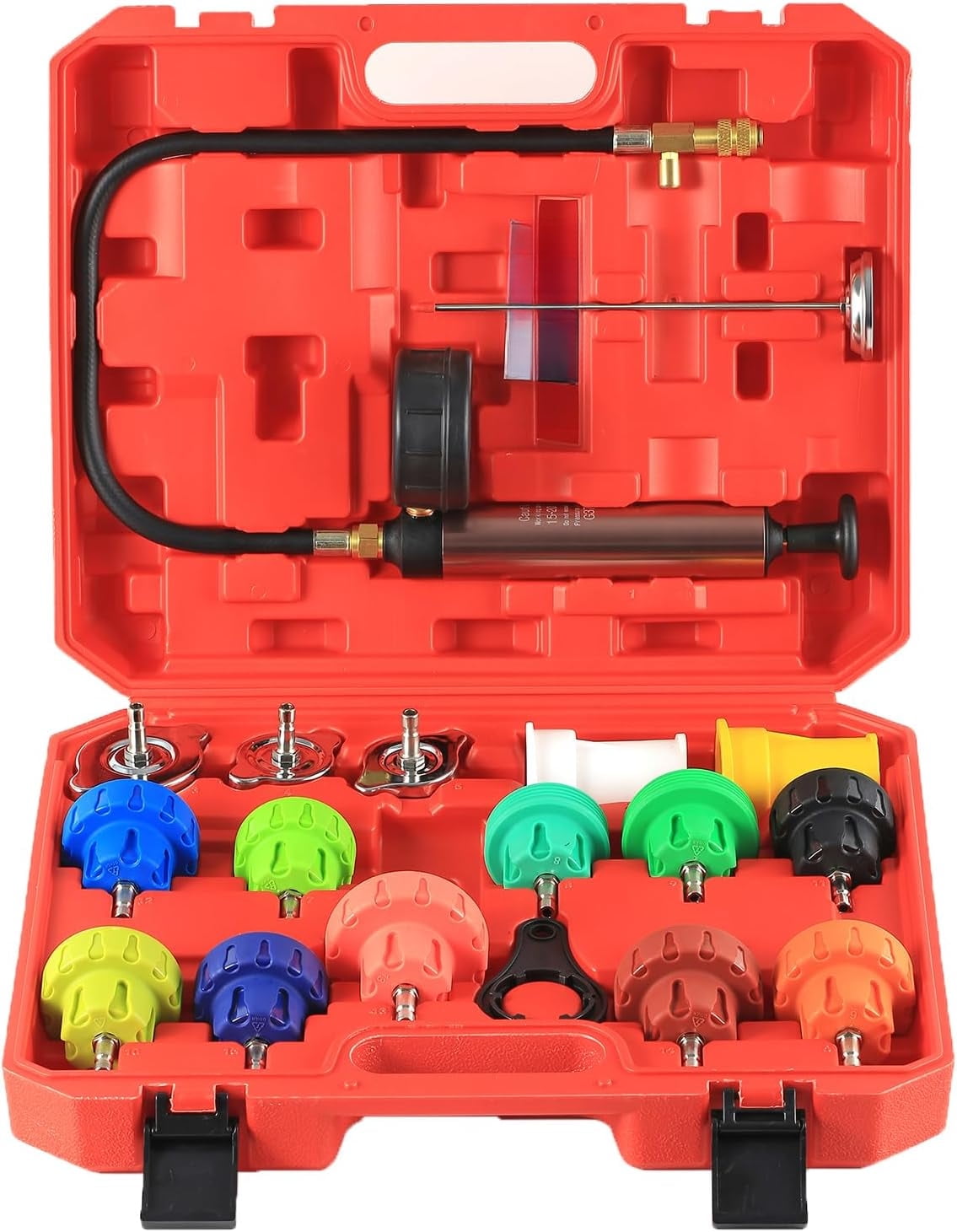 18PCS Radiator Pump Pressure Tester Kit, Pressure Leak Tester Tool Kit ...