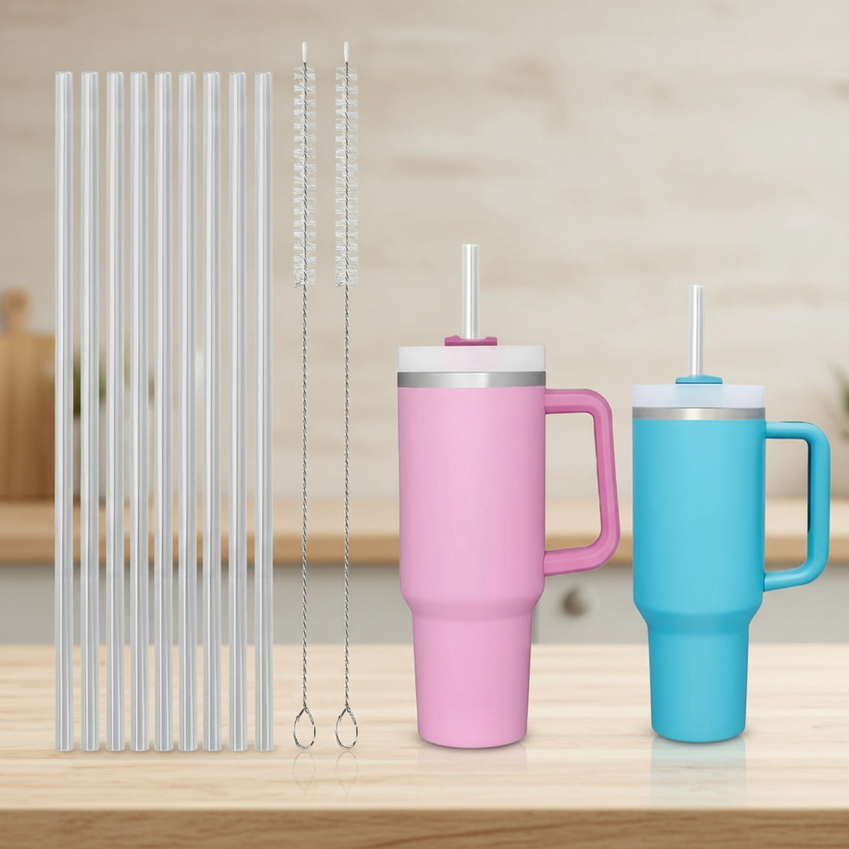 18PCS Replacement Straw Compatible with Stanley Cup Tumbler, Reusable ...
