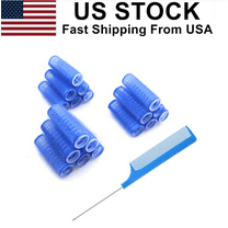 Triani Heatless Curlers - Set of 6 Small 0.6” Self Grip Hair Rollers ...