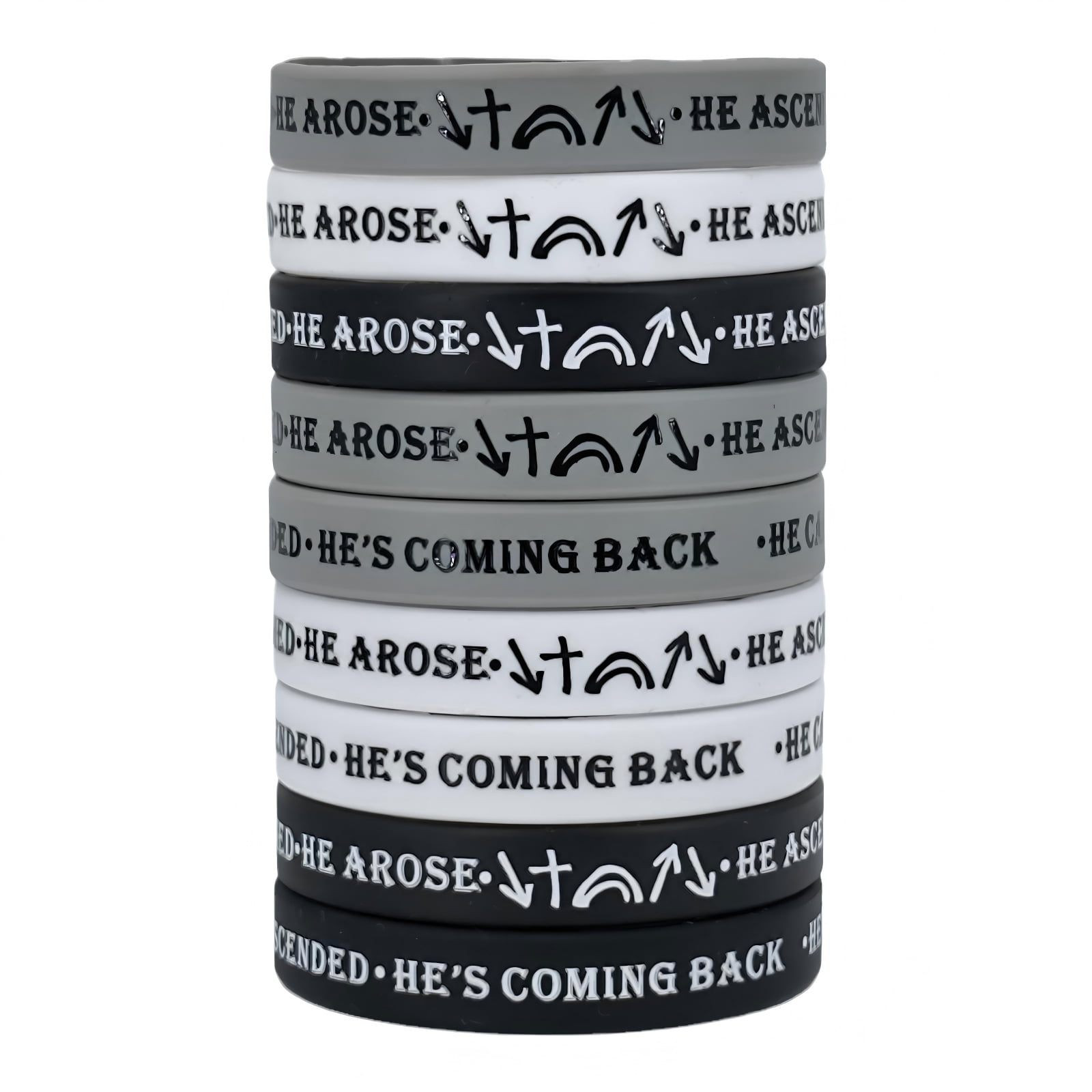 18PCS Spanish Bible Verse Bracelets, Charm Silicone Bracelet Wristbands ...