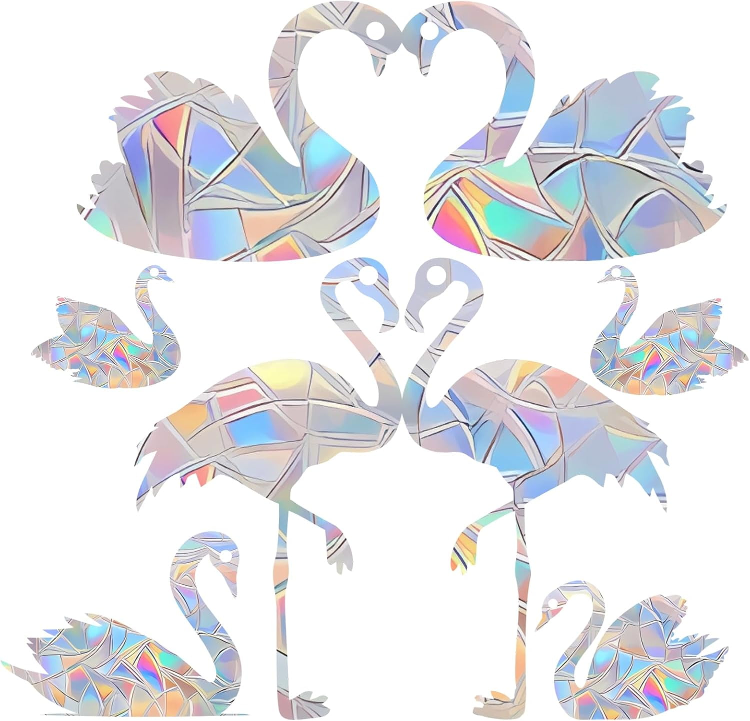 18PCS Swan Window Clings - Anti-Collision Window Decals to Save Birds ...