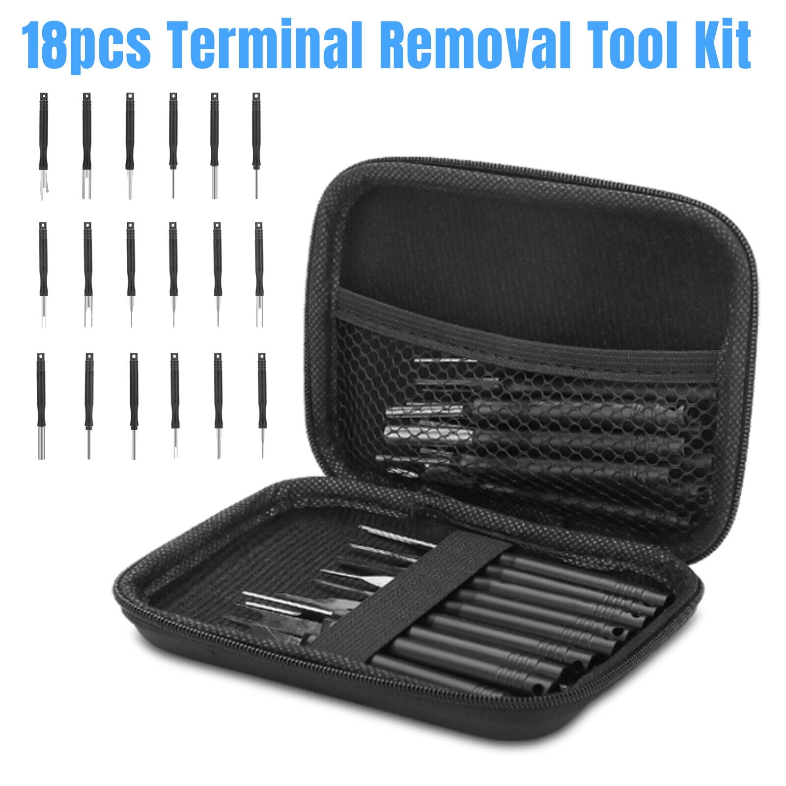 18PCS Terminal Pin Removal Tool Kit Extractor Electrical Wire Connector ...