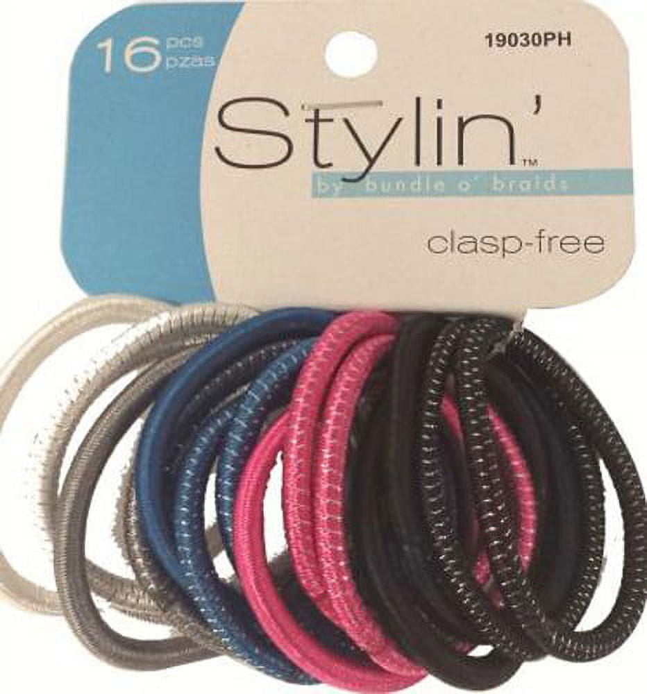 SHALOM - Stylin' Clasp Free Ponyholders - 18 Pack - Walmart.com