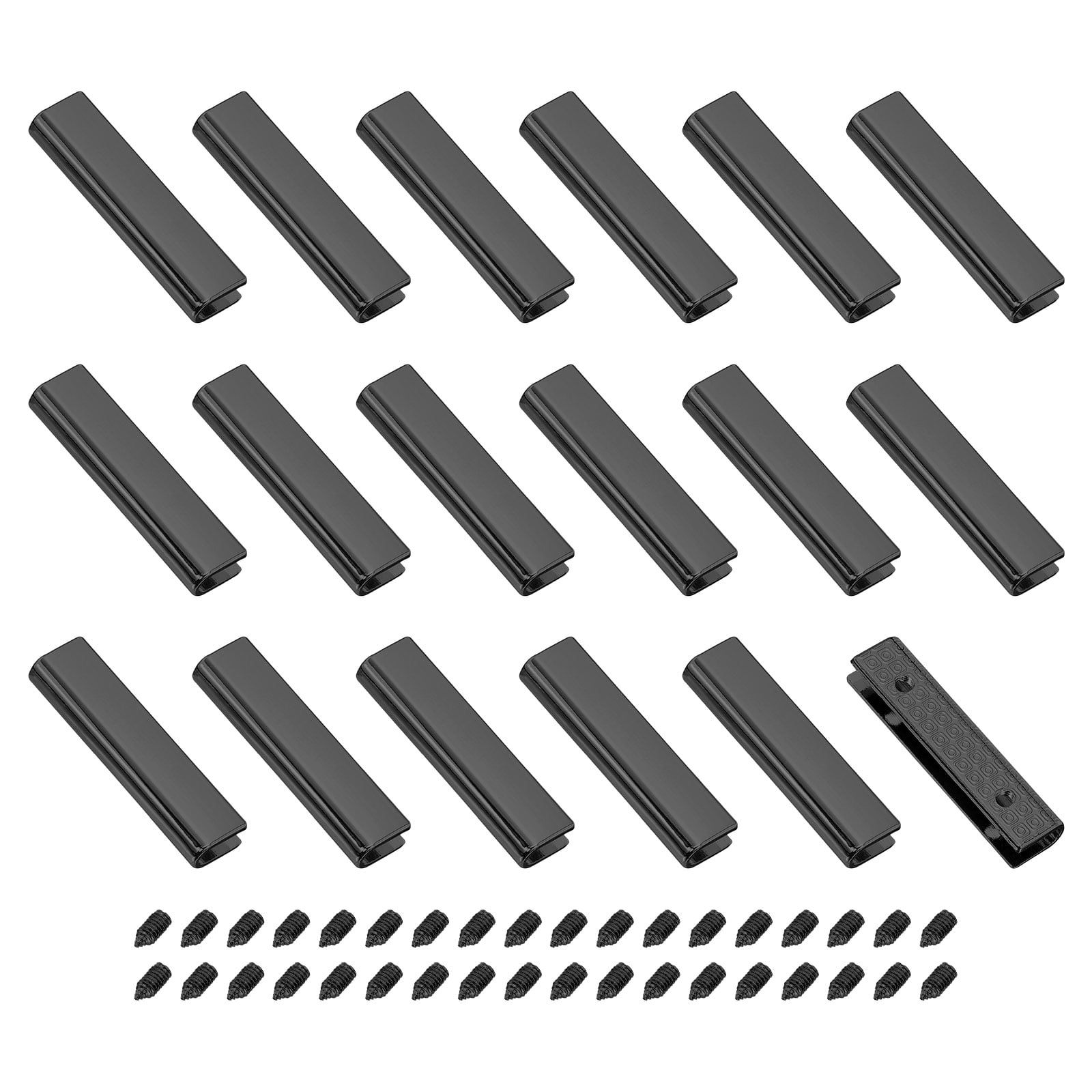 18Pack Metal Belt Buckle End Tip, 1.54" Wide Rectangle Zipper Tip ...