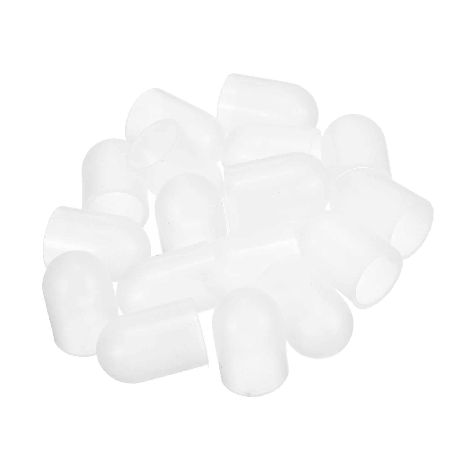 18Pack Silicone End Caps, 15mm(19/32") ID 17mm(21/32") Height, Clear ...