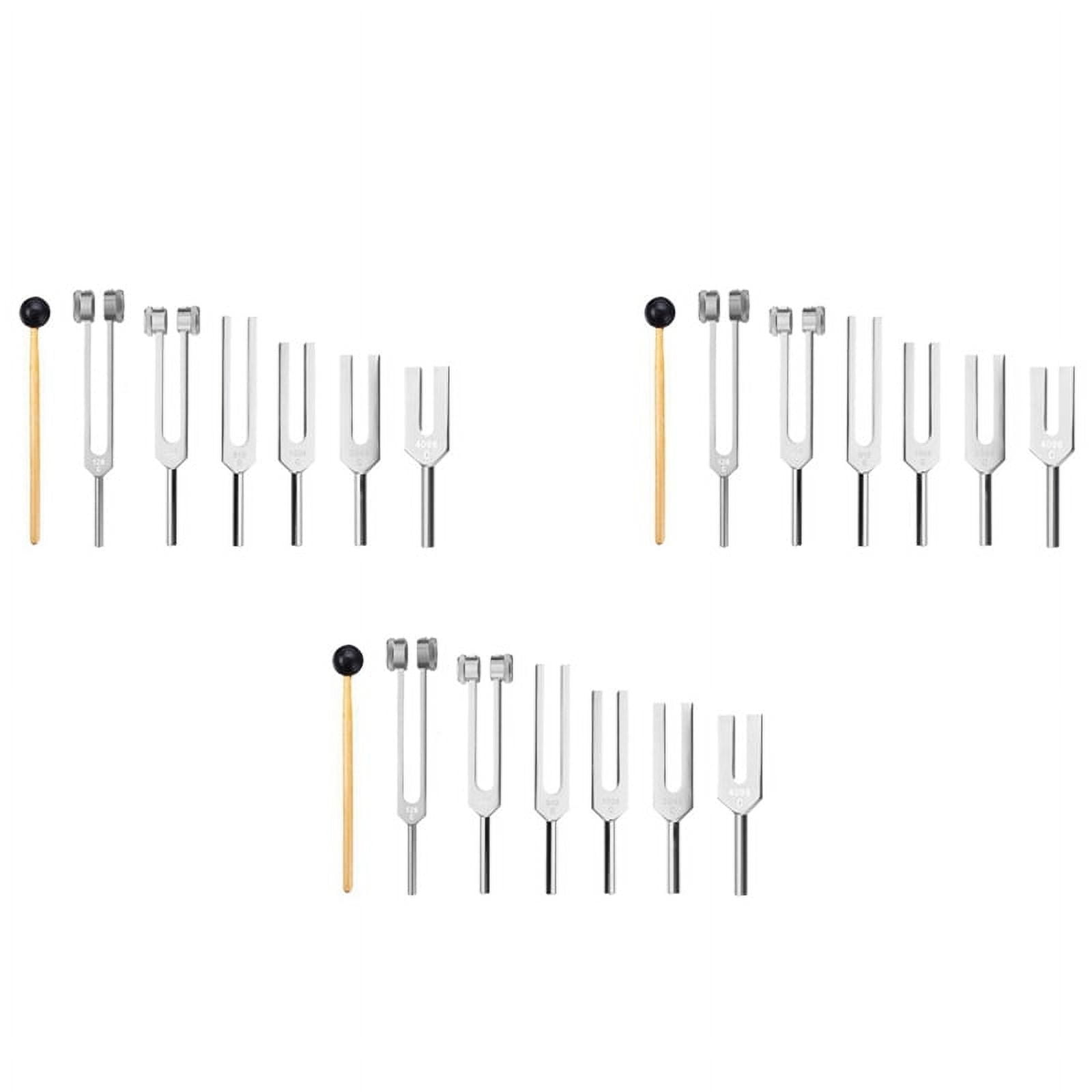 18Pcs 128Hz 256Hz 512Hz 1024Hz 2048Hz 4096Hz Tuning Fork with Hammer ...