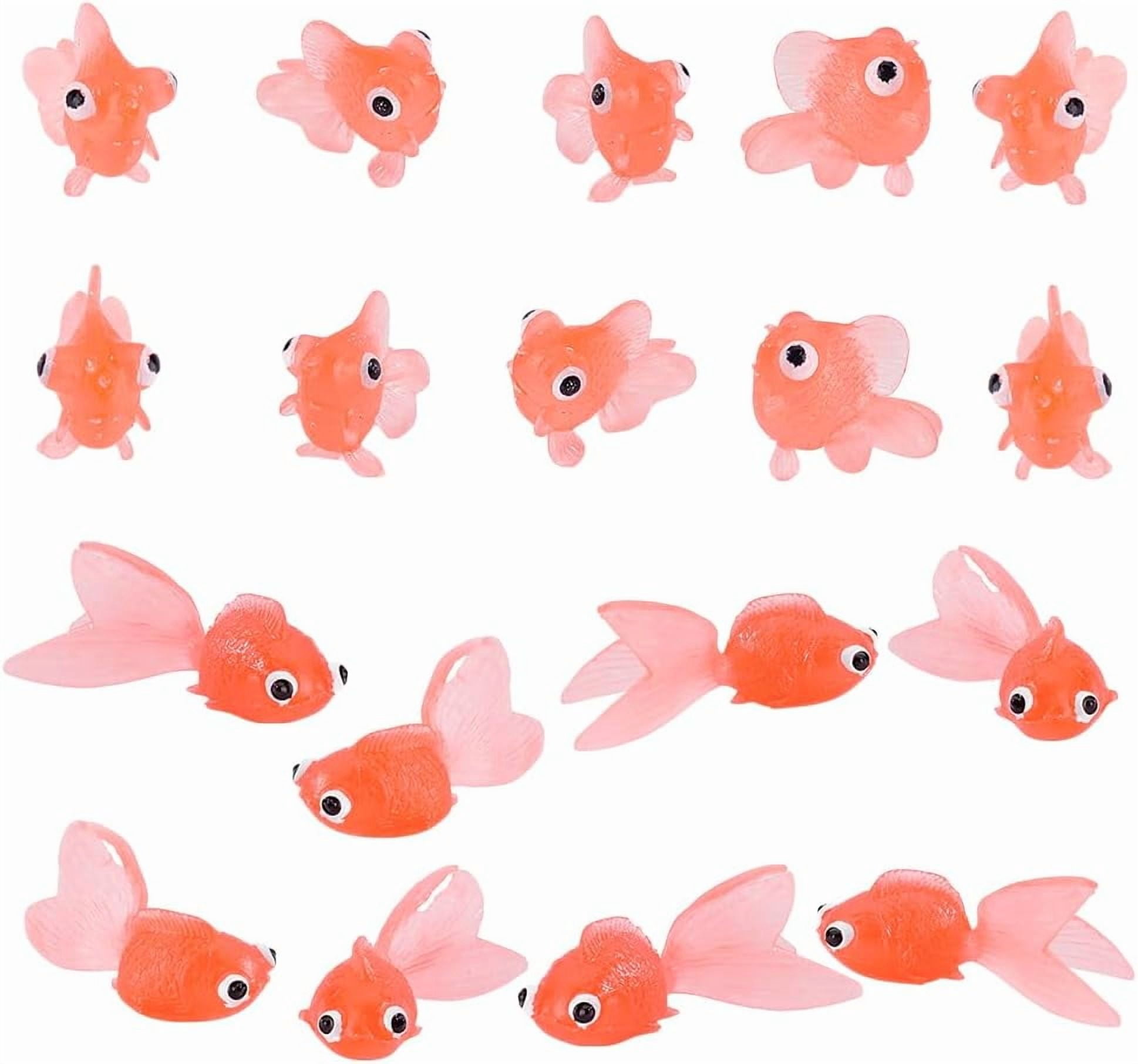 18Pcs 2 Styles Plastic Gold Fish Models Fish Toys Figurines Learning ...