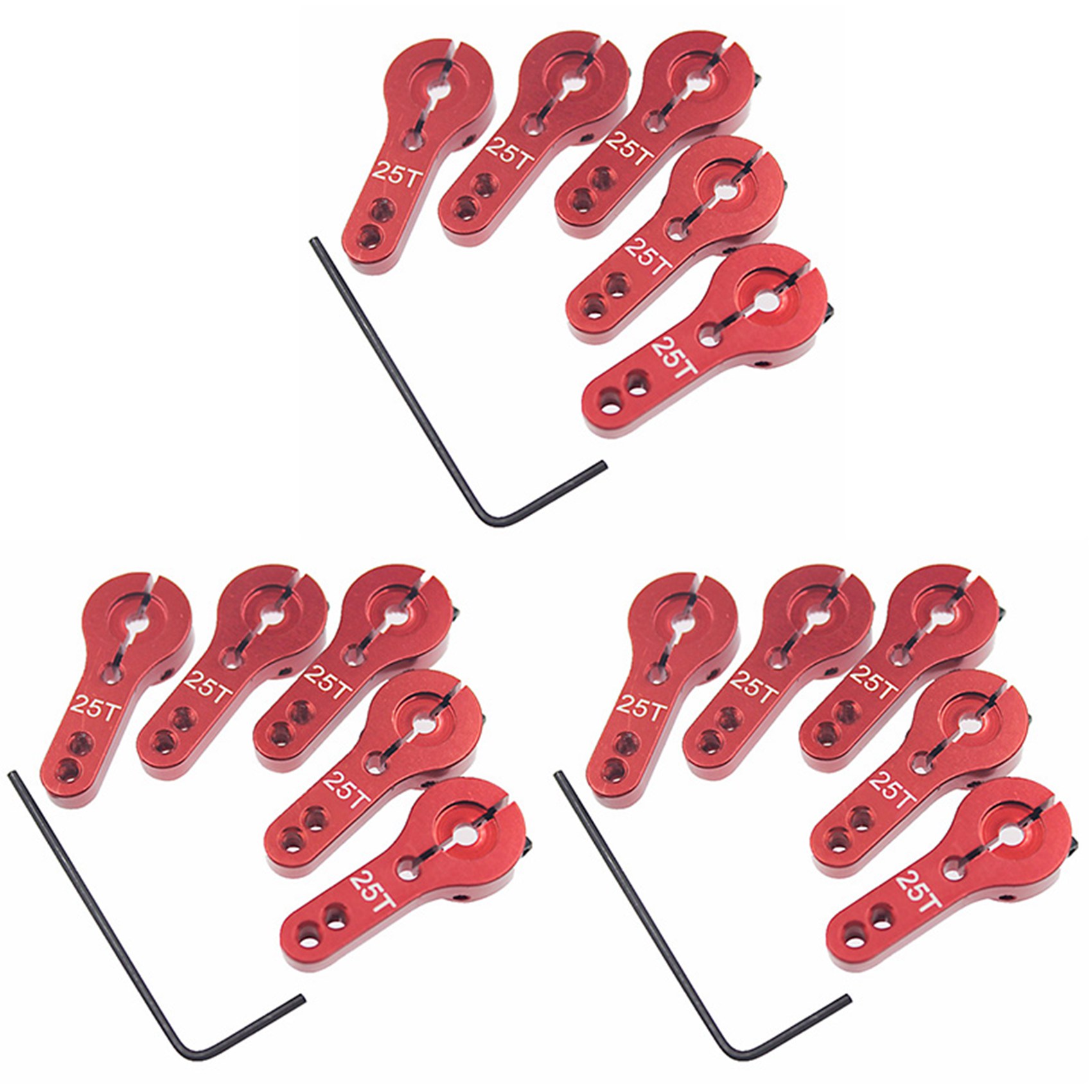 18Pcs 25T Aluminum Servo Horn M3 Threads Steering Arm High Torque ...