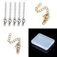 18Pcs 3 Colors 304 Stainless Steel Chain Extender Mixed Color 65~70mm ...