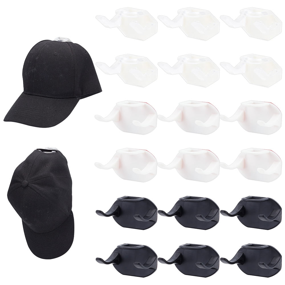 18Pcs 3 Colors Plastic Hat Rack for Wall Self-Adhesive Hat Hook for ...